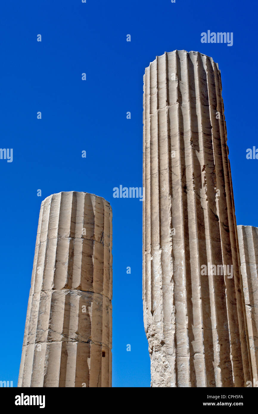 Europe, Greece, Attica, Athens, Acropolis, columns, architecture ...