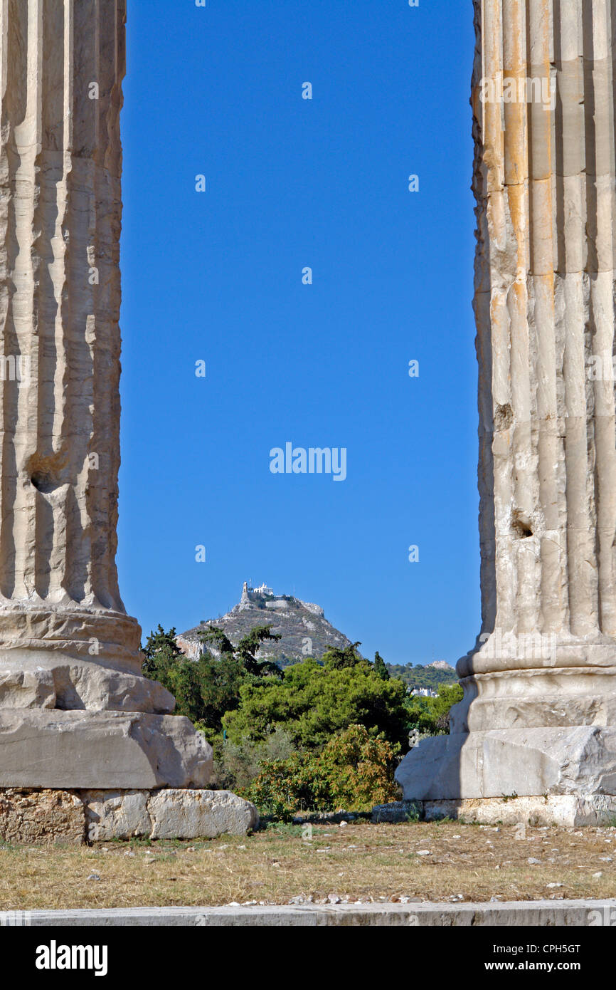 Europe, Greece, Attica, Athens, Olympieion, temple, Zeus, architecture ...