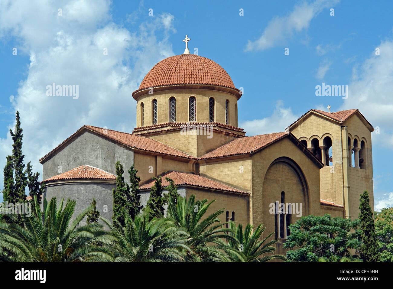 Europe, Greece, Attica, Athens, Agia Triada, architecture, trees ...