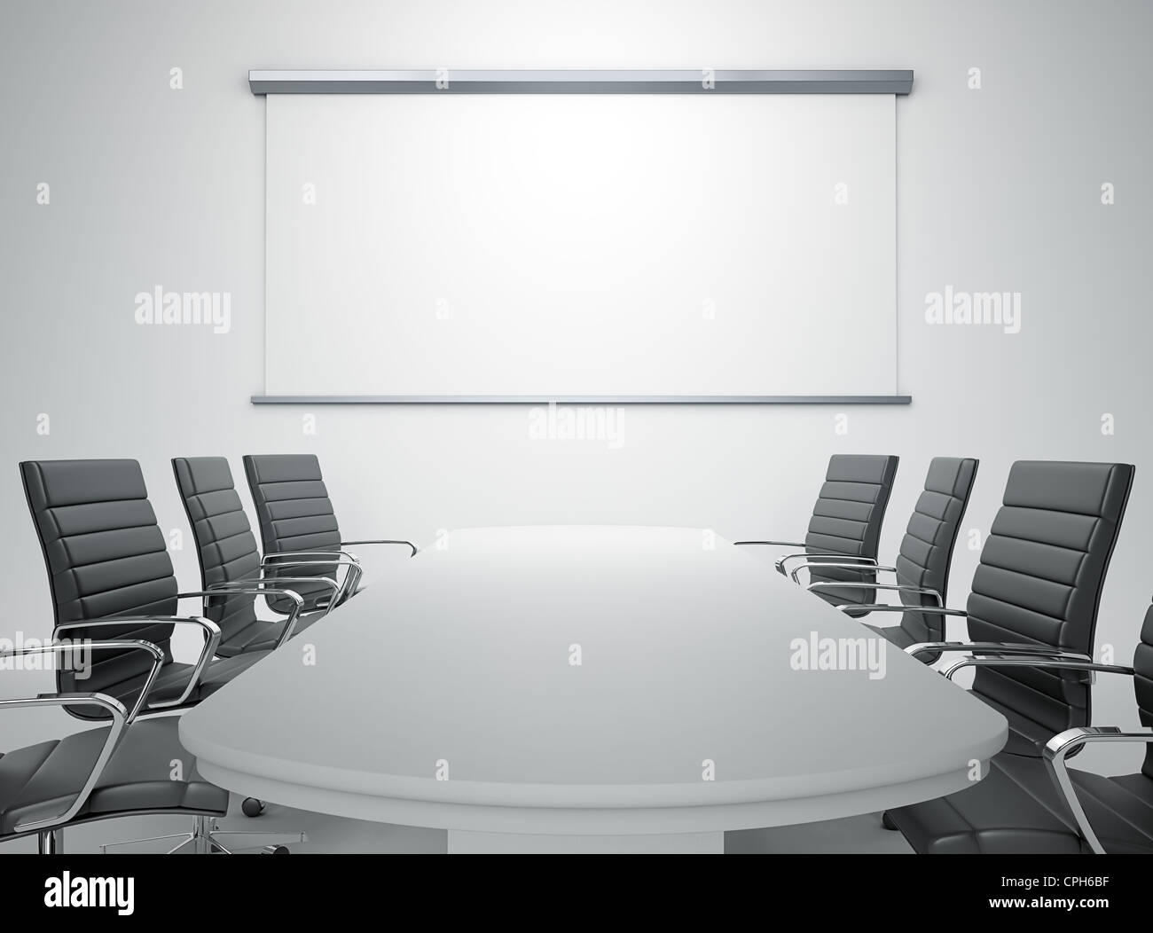 An empty meeting room and conference table Stock Photo - Alamy