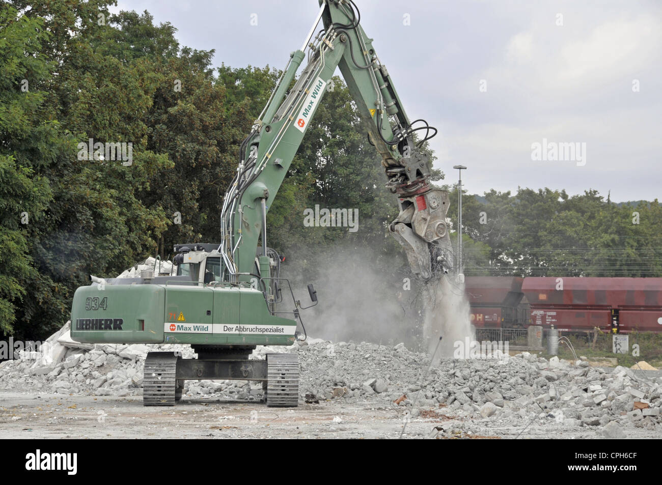 Demolition, tear off, pull down, Baden, excavator, construction, build ...