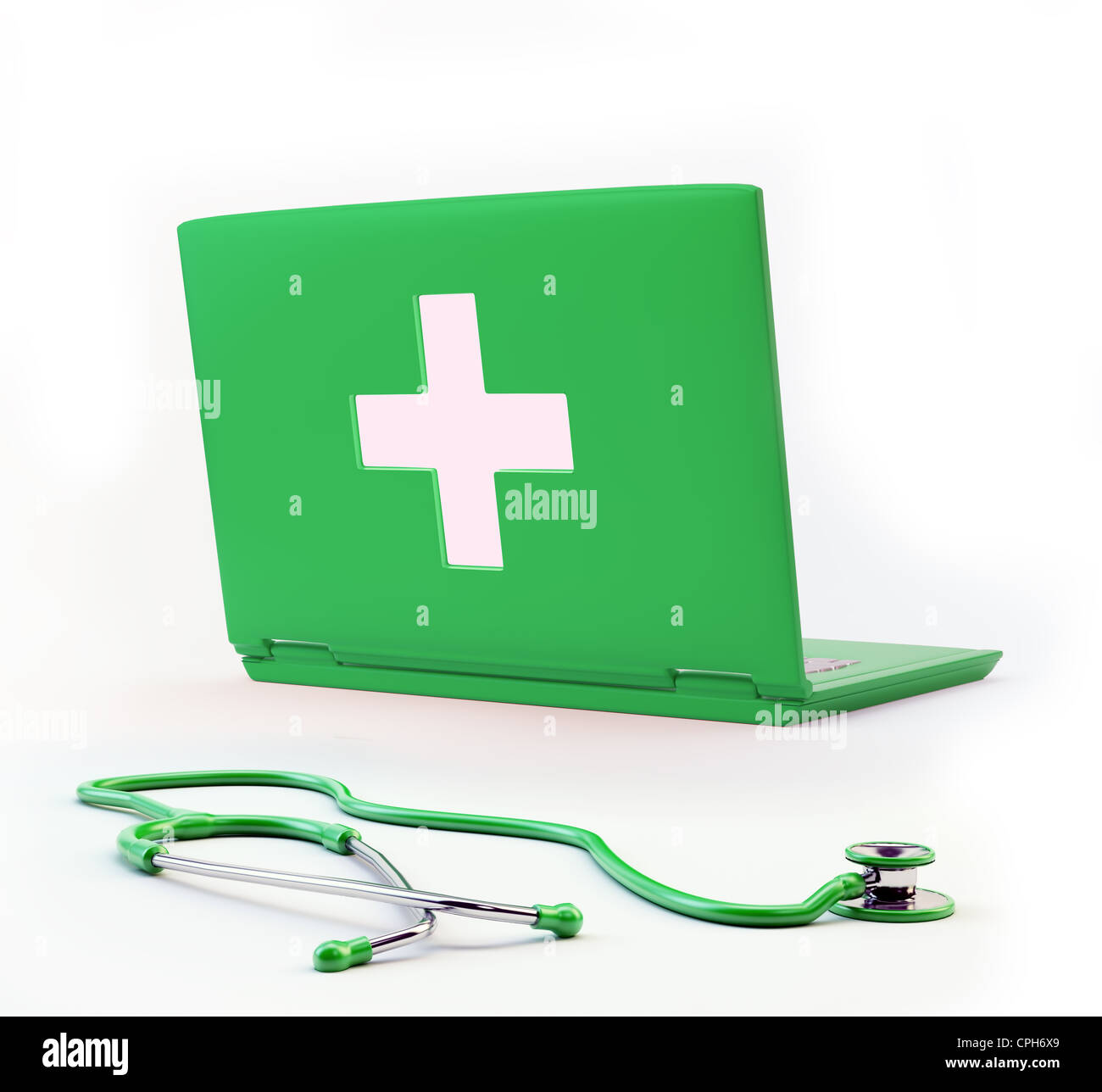 Computer health concept - 3d illustrtion Stock Photo - Alamy