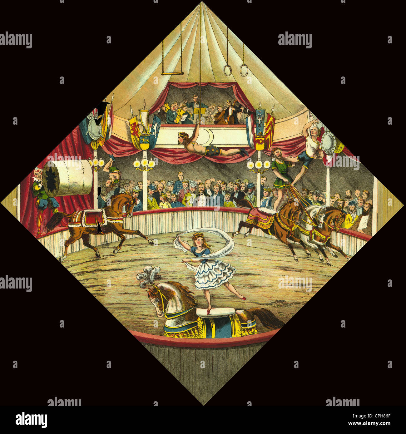 circus, circus performance of the famous circus Willem Carre, artist in ...