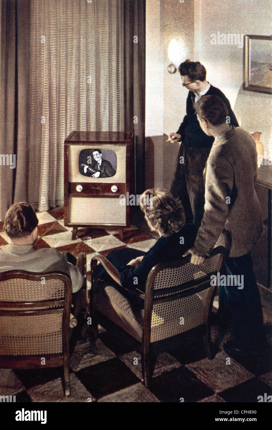 East german television set hi-res stock photography and images - Alamy