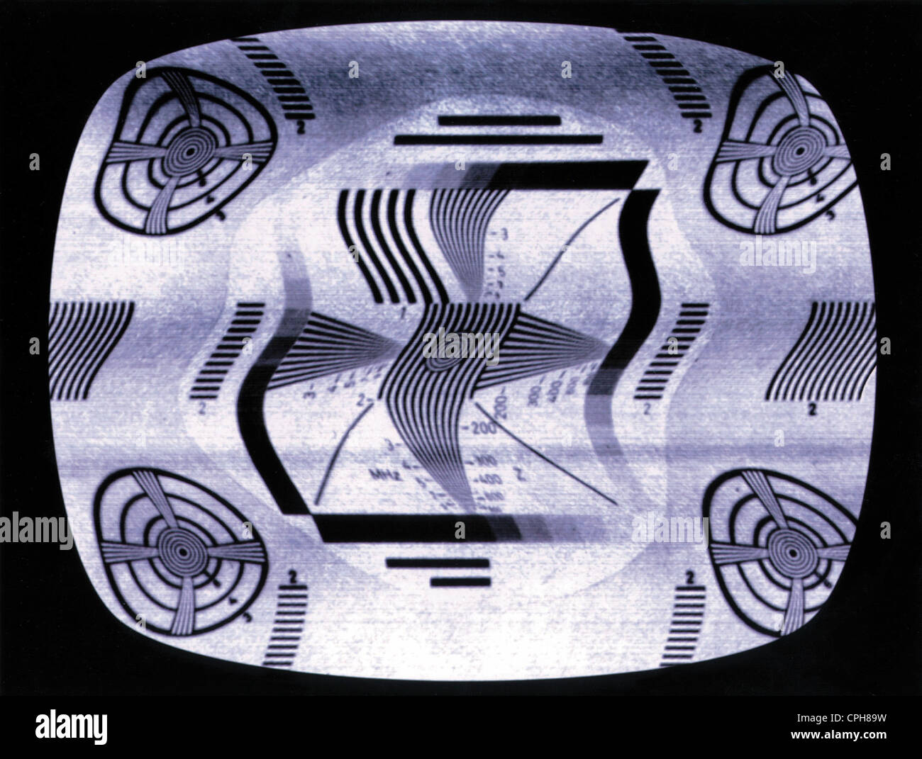 broadcast, television, television test screen, Germany, 1960s ...