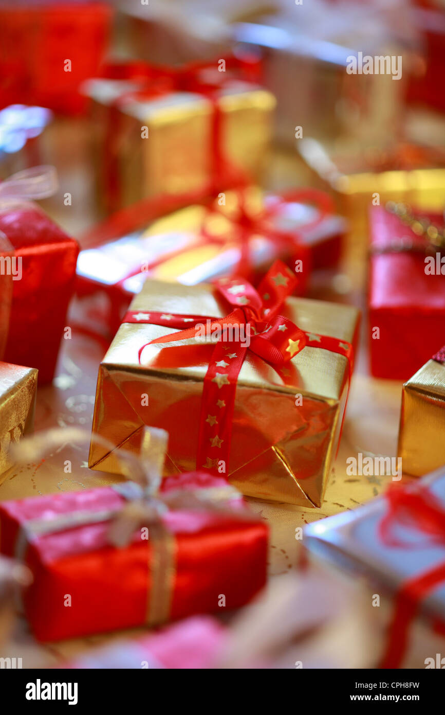 Decoration, present, presents, close-up, parcel, packet, Star, Stars ...