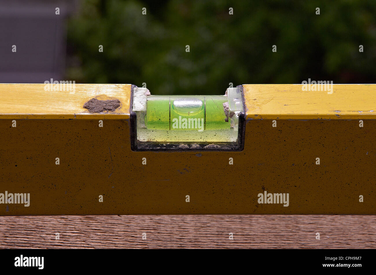detail of spirit level with spot light on background Stock Photo - Alamy
