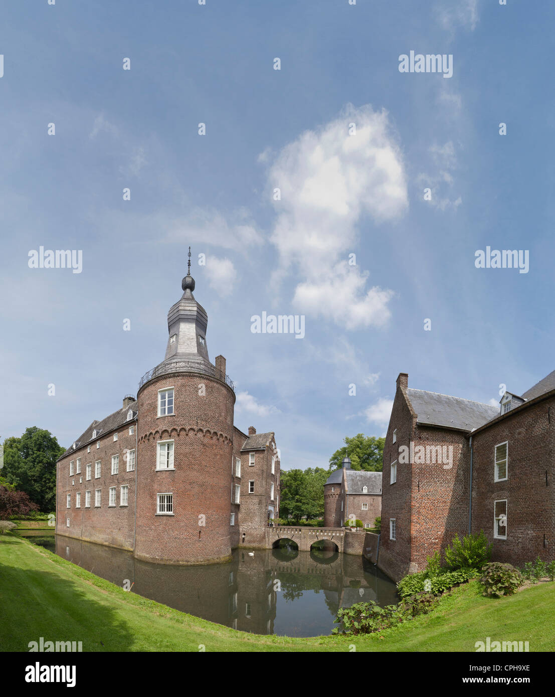 Netherlands, Holland, Europe, Well, castle, water, summer, Well castle ...