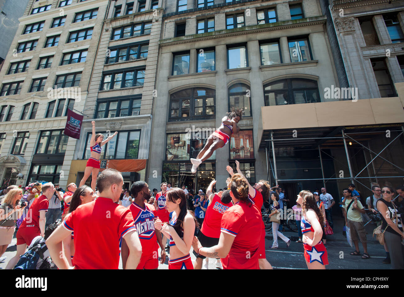 Cheerleaders practice prior to participating in the Sixth Annual Dance ...
