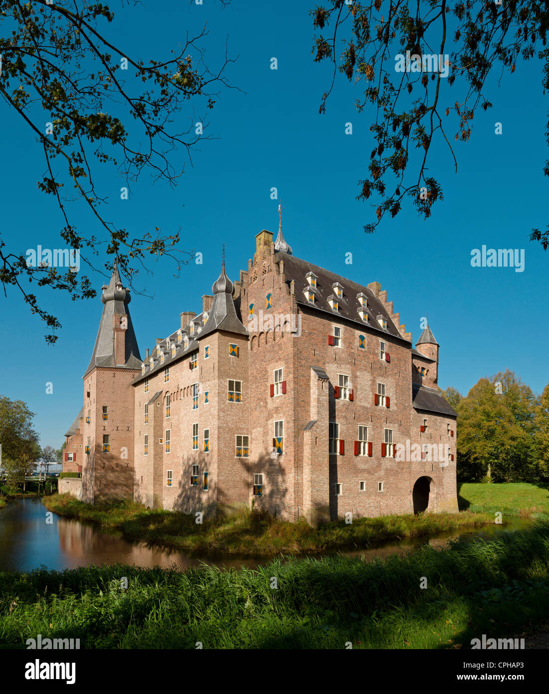 Netherlands, Holland, Europe, Doorwerth, castle, forest, wood, trees ...