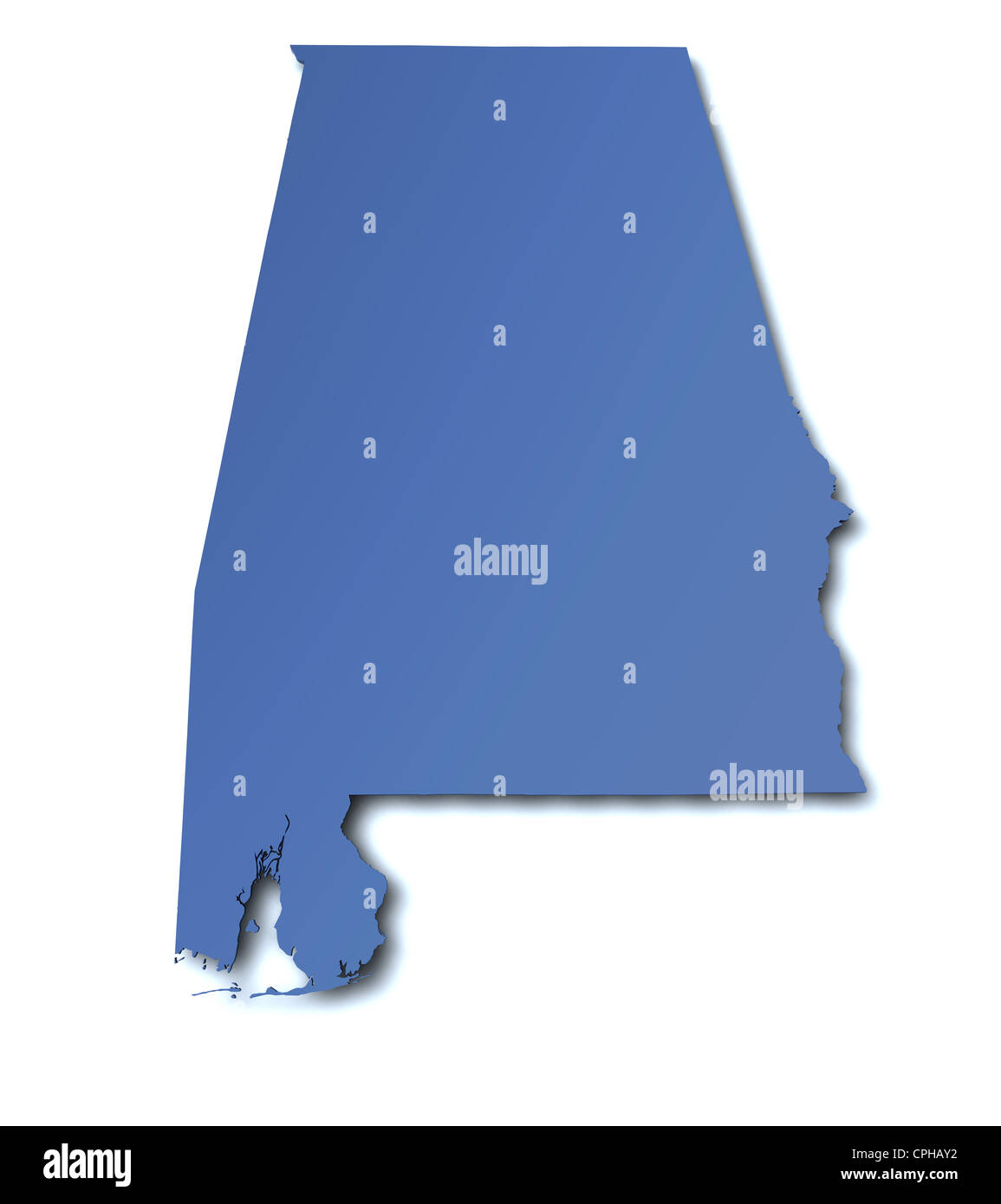 Alabama state map hi-res stock photography and images - Alamy