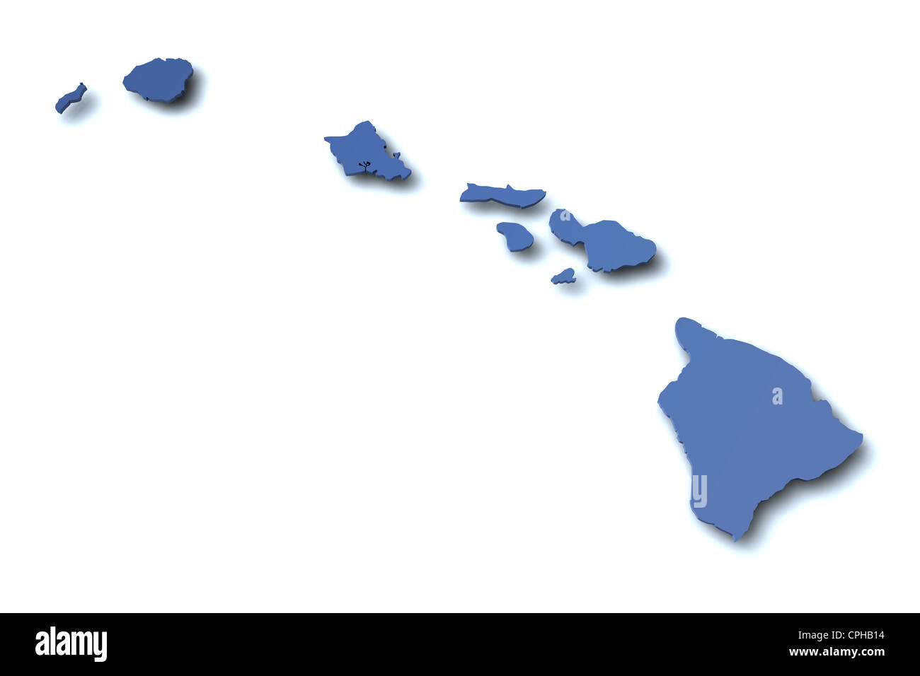 Hawaii map hi-res stock photography and images - Alamy