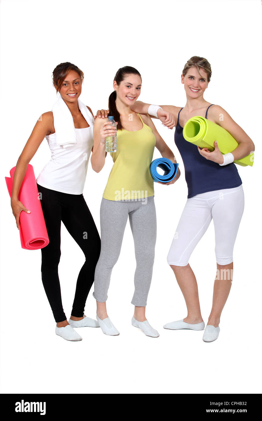 Young women ready for their gym class Stock Photo - Alamy
