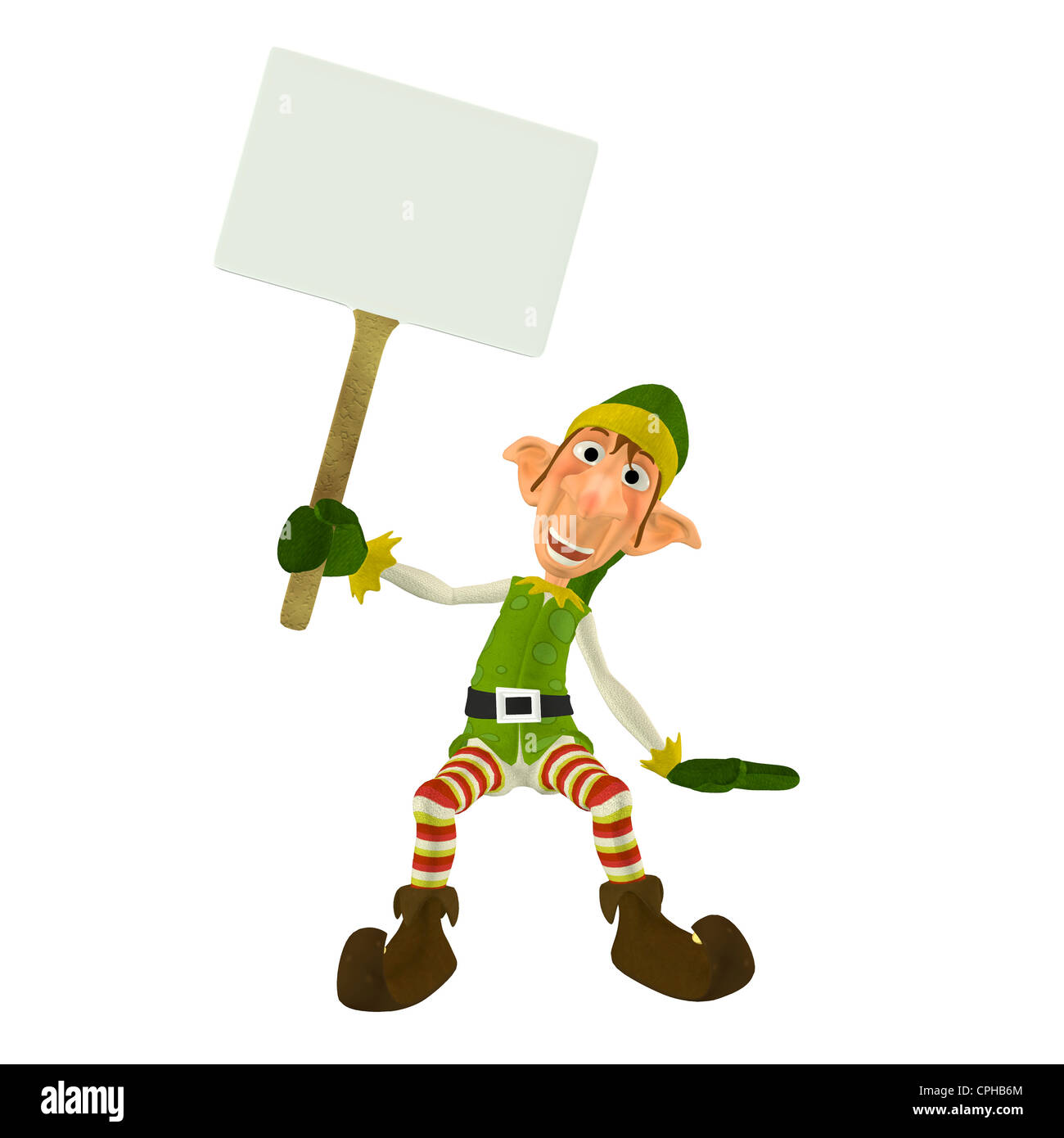 Cartoon funny elf boy holding hi-res stock photography and images - Alamy