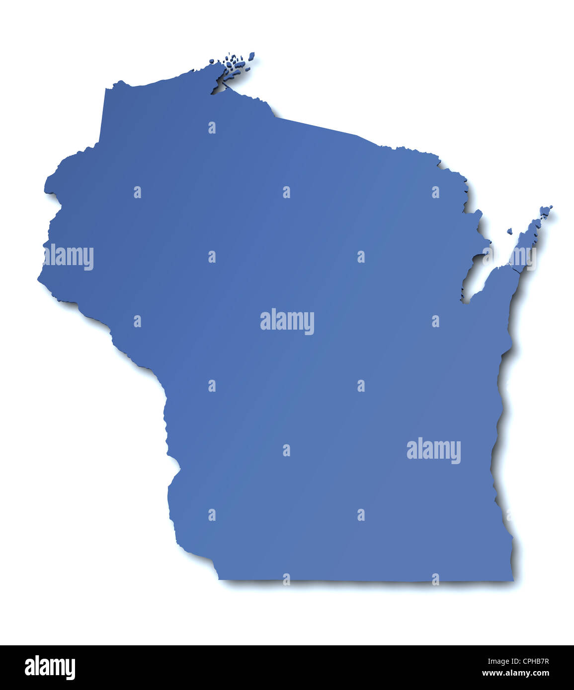 Wisconsin state map hi-res stock photography and images - Alamy