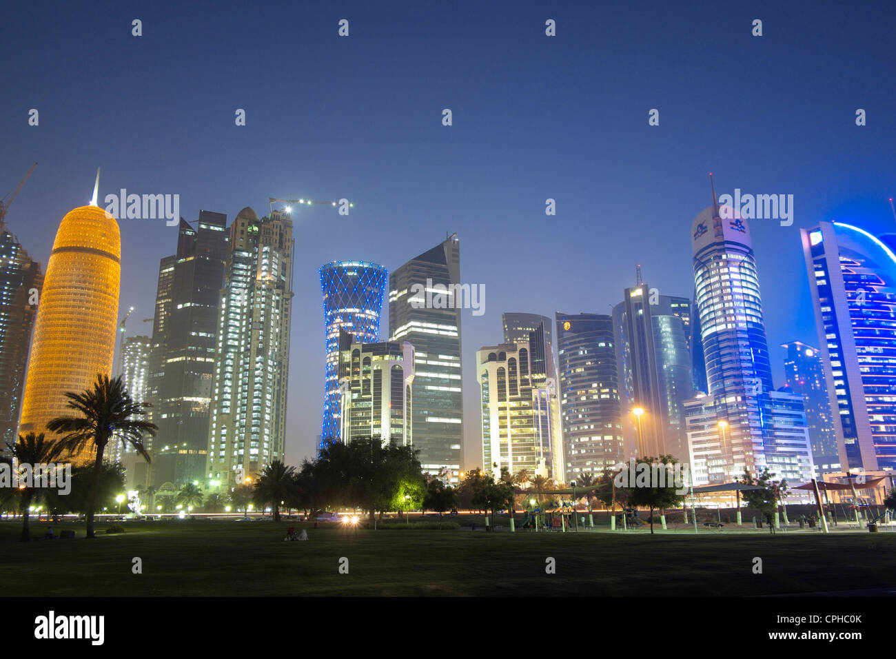 Doha corniche skyline hi-res stock photography and images - Alamy