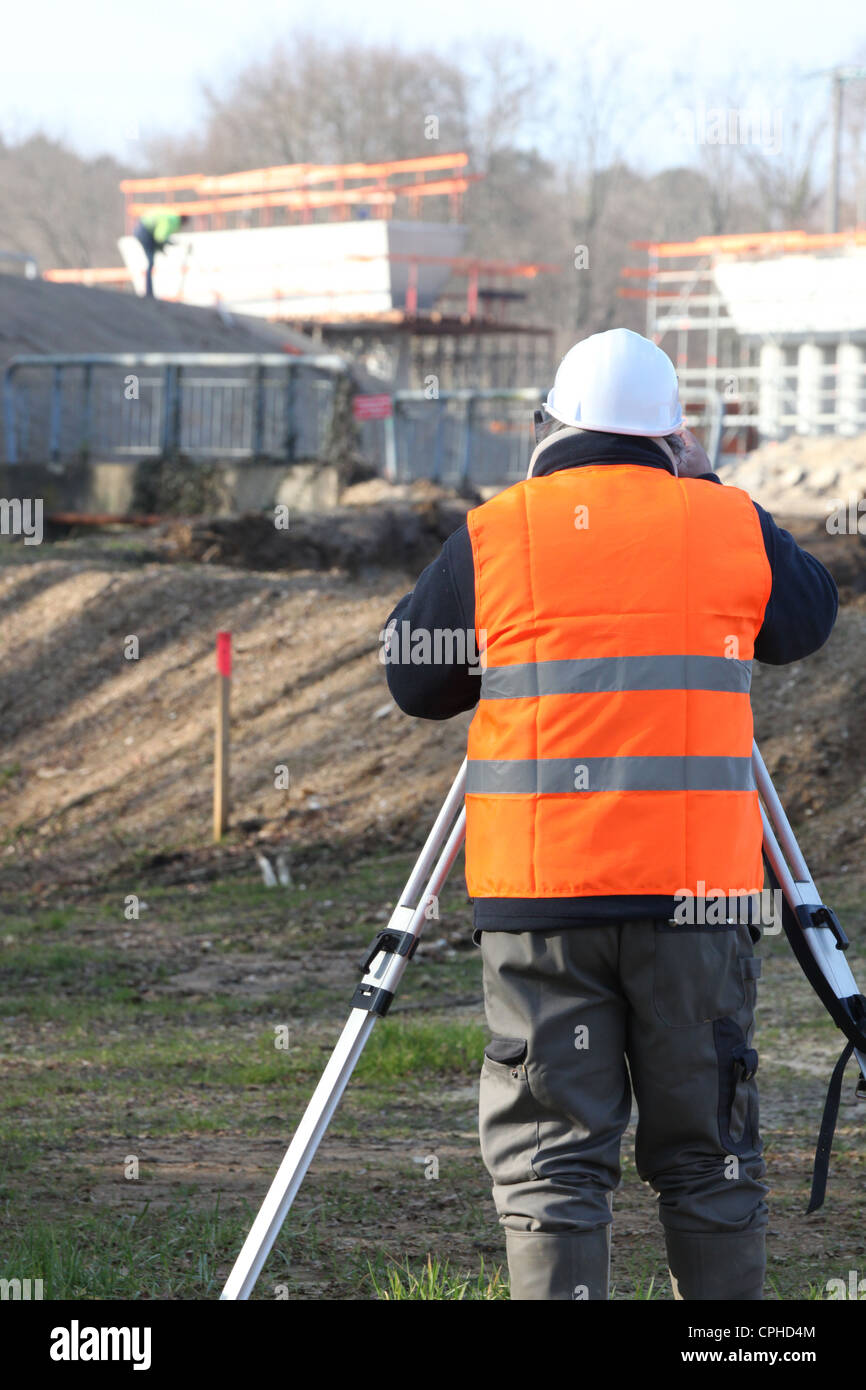 Surveyor on site Stock Photo - Alamy