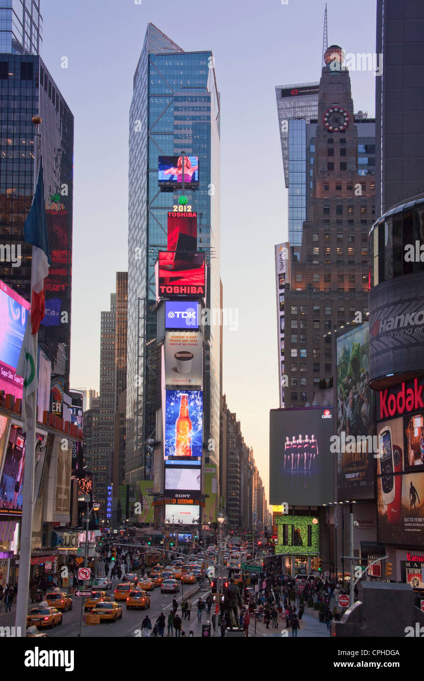 USA, United States, America, New York, Manhattan, Times Square, active ...