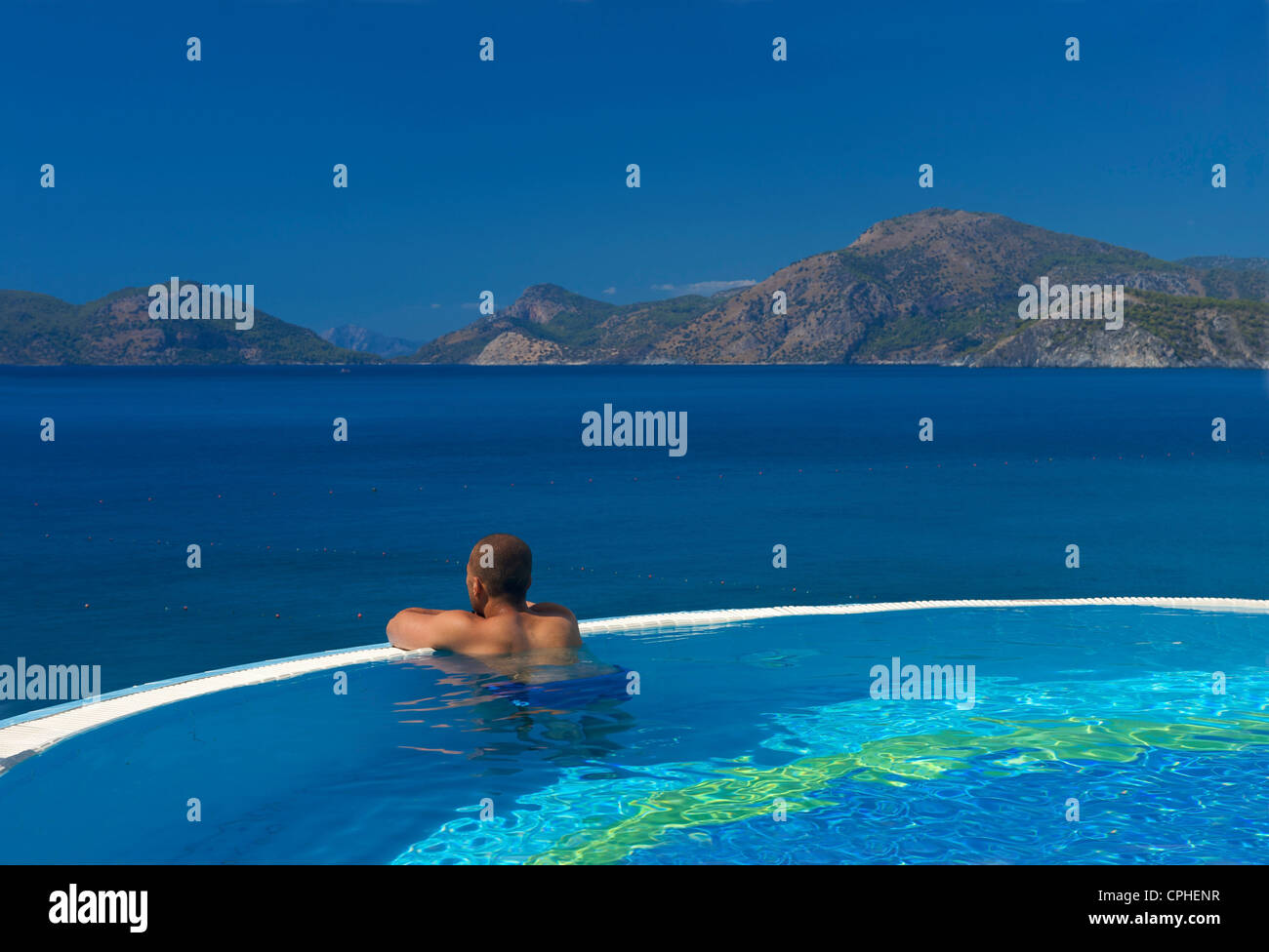 Turkey, Aegean Sea, Turkish Aegean Sea, Europe, European, hotel pool ...