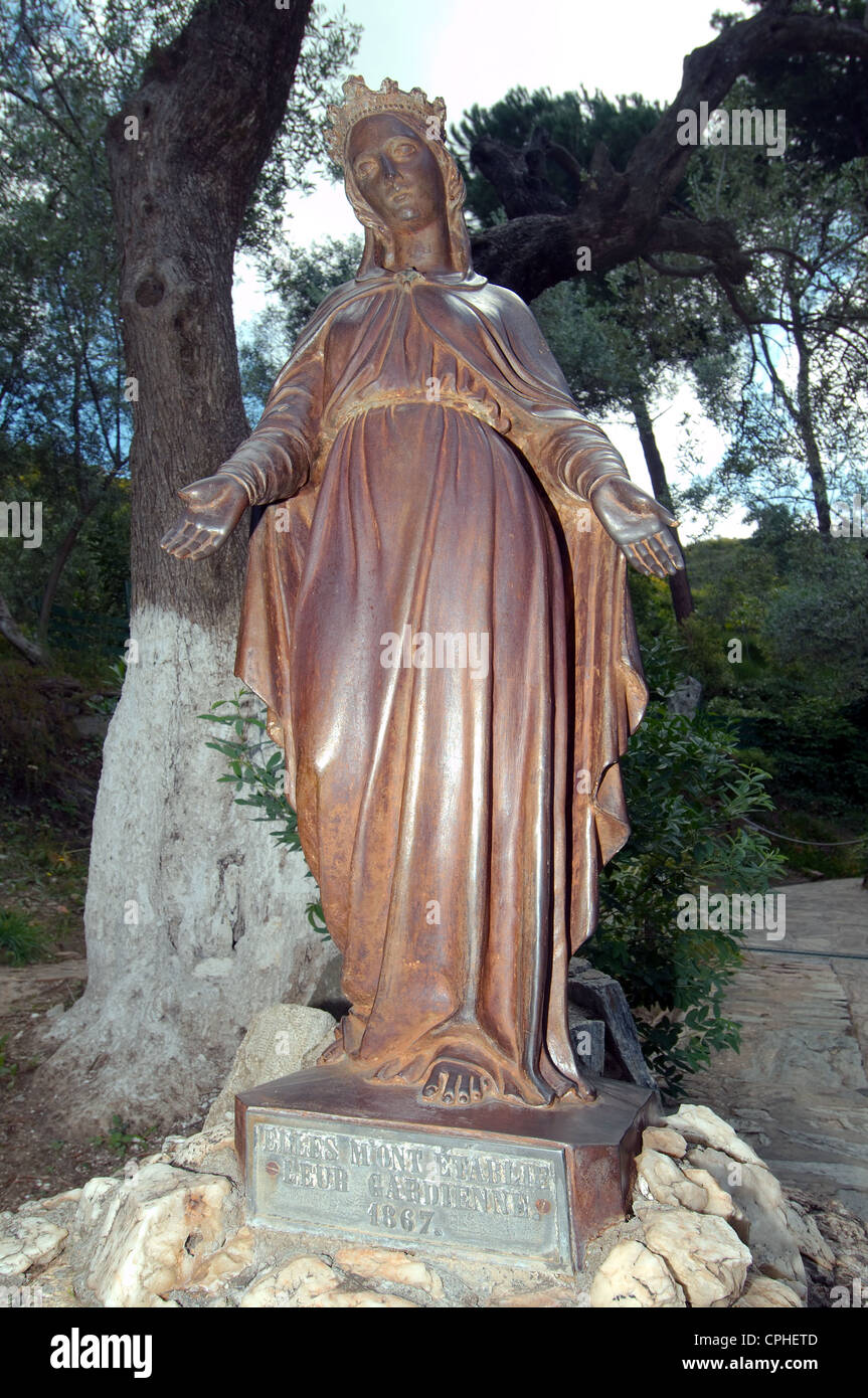 Bronze monument Virgin Mary of Ephesus (Efes), Turkey, Western Asia ...