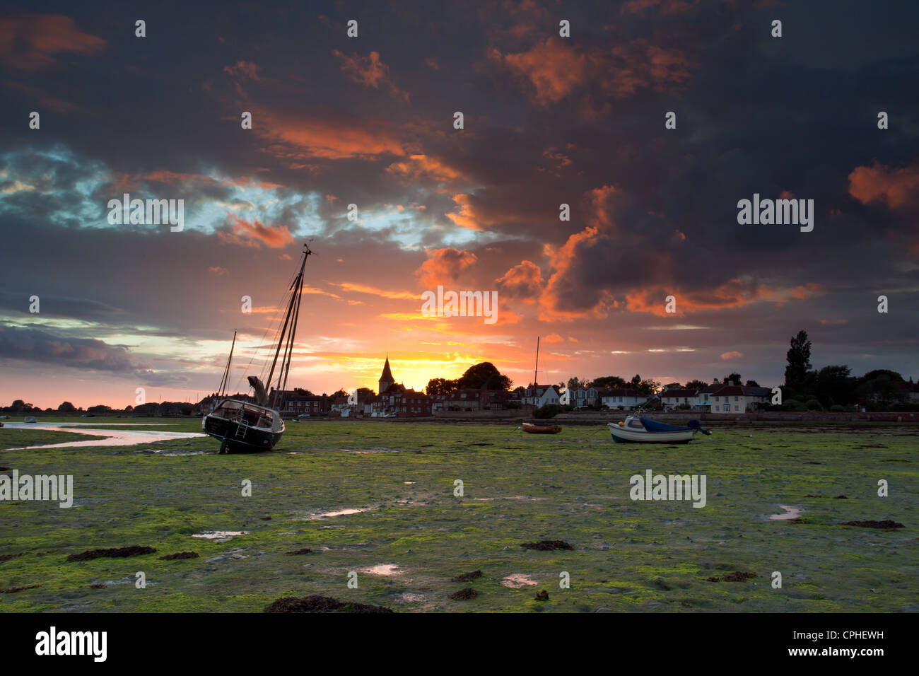 Sunset over Bosham Harbour, West Sussex, England Stock Photo - Alamy