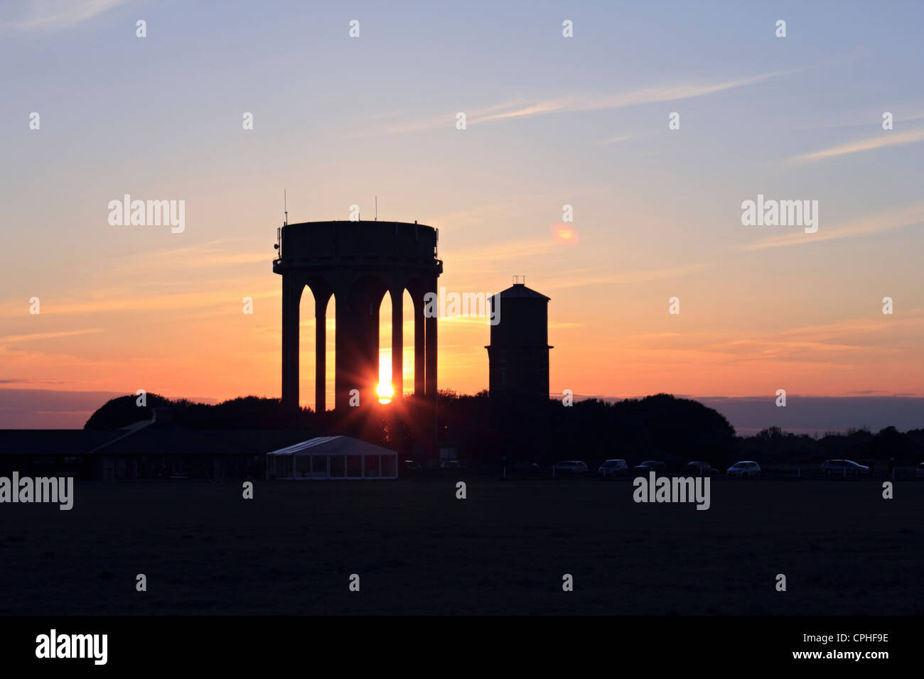The water towers on the Southwold common Suffolk England UK Stock Photo ...
