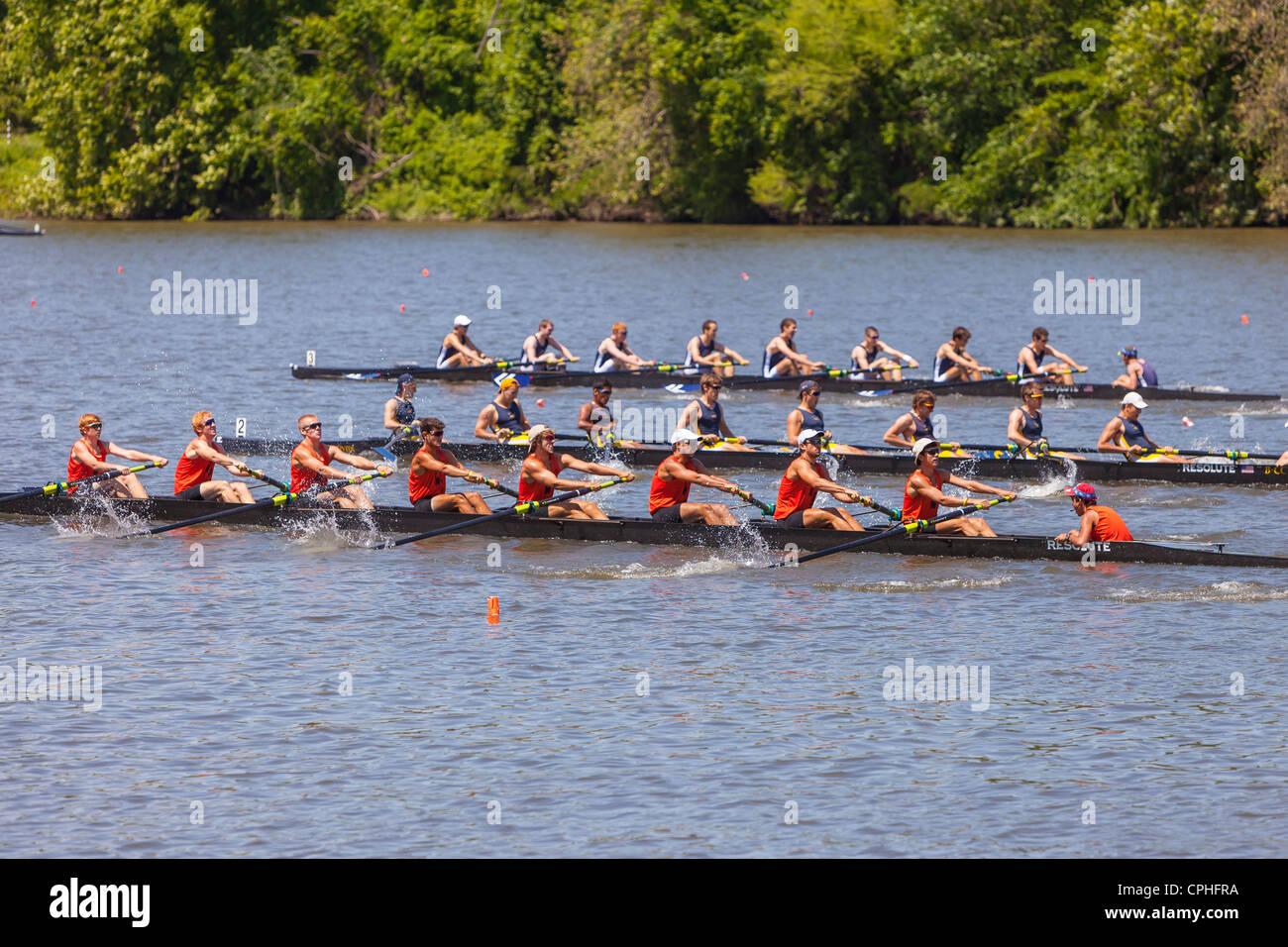 PHILADELPHIA, PA, USA - High School men compete during Stotesbury Cup ...