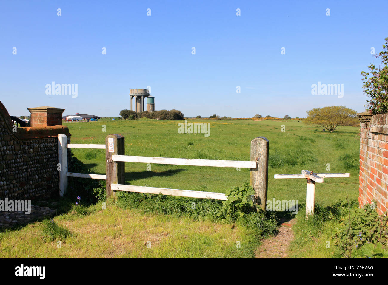 The water towers on the Southwold common Suffolk England UK Stock Photo ...