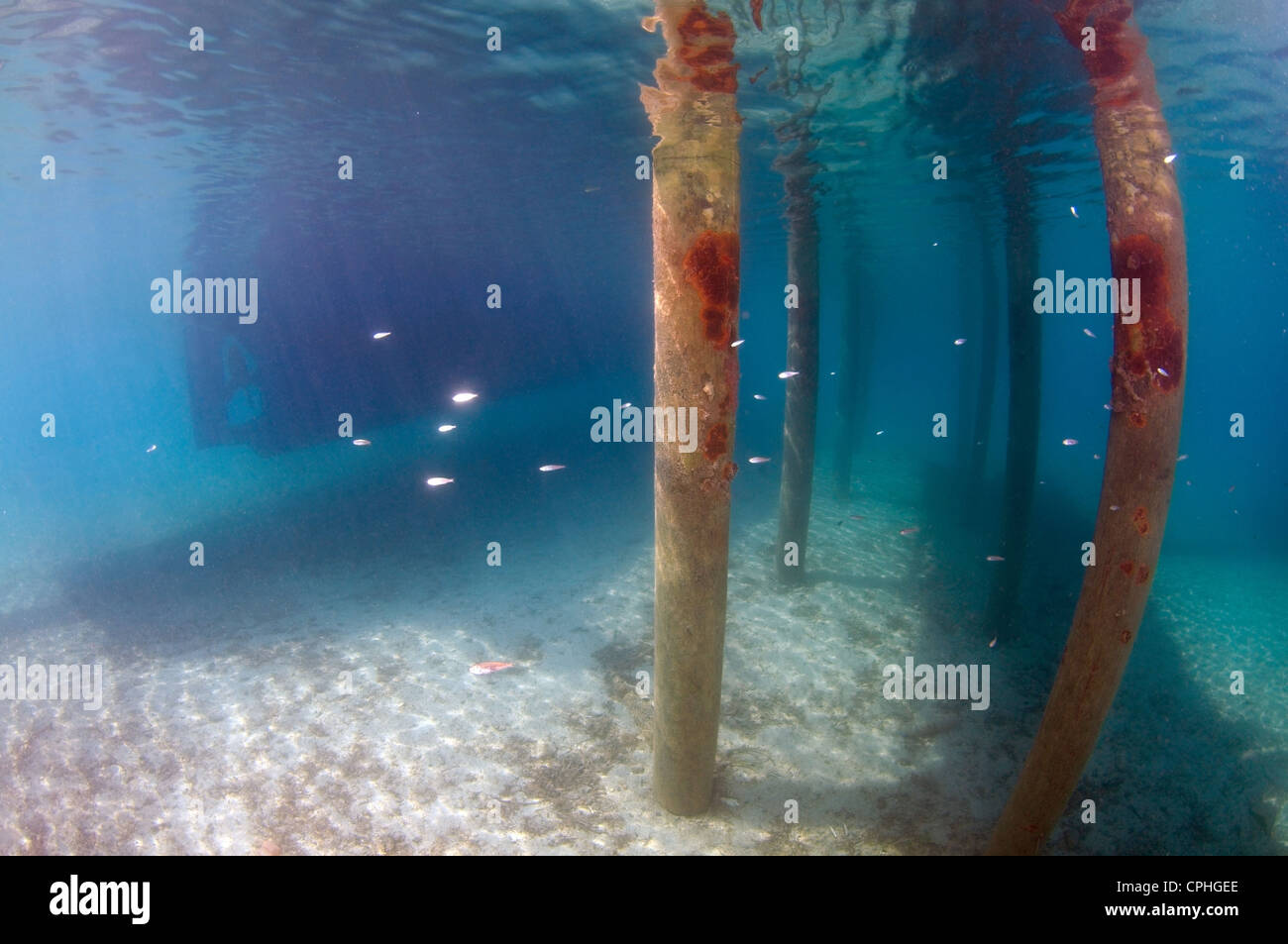Mooring, Cleopatra island (Sedir Island), Aegean Sea, Turkey Stock ...