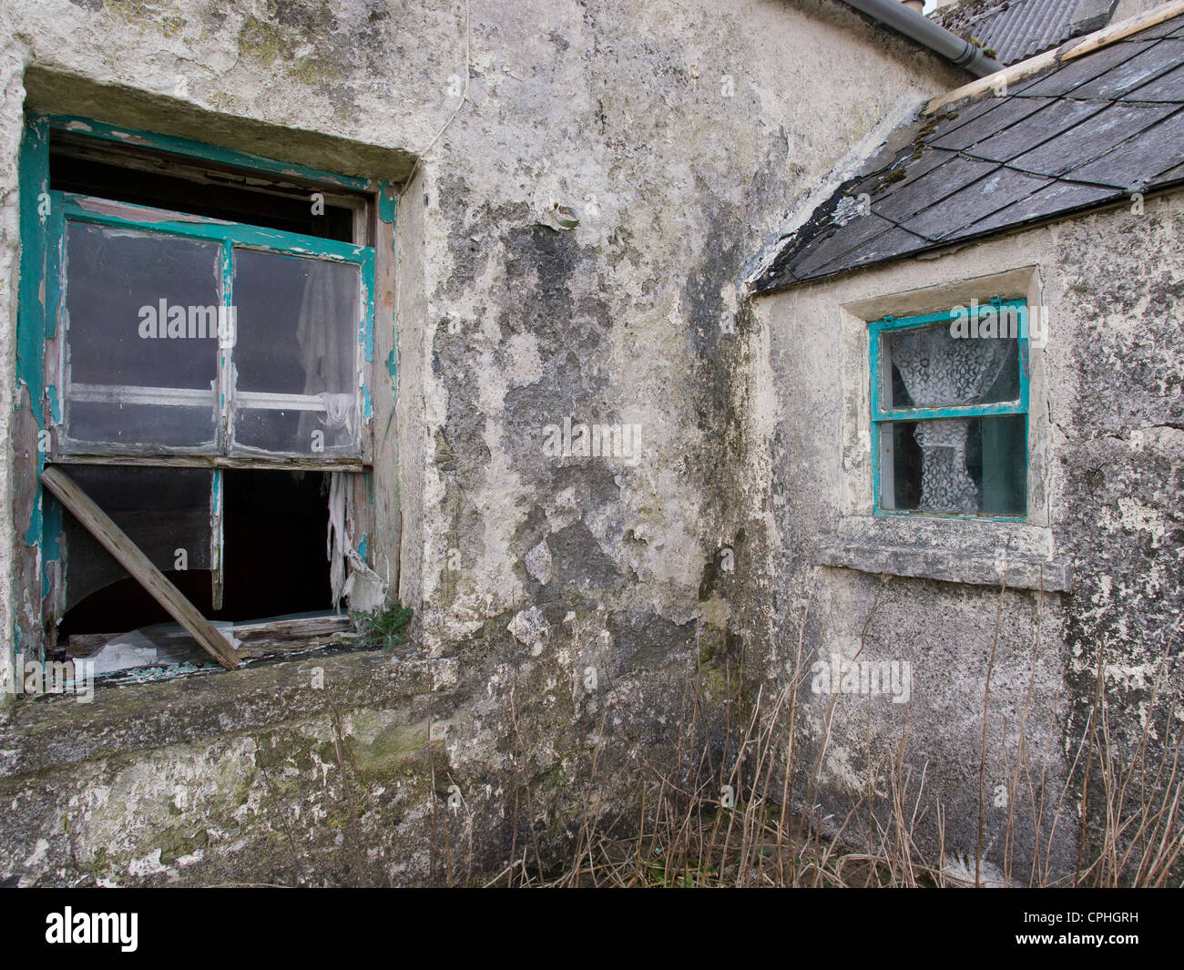 Windows in an Uninhabited Croft House, Isle of Lewis Stock Photo - Alamy