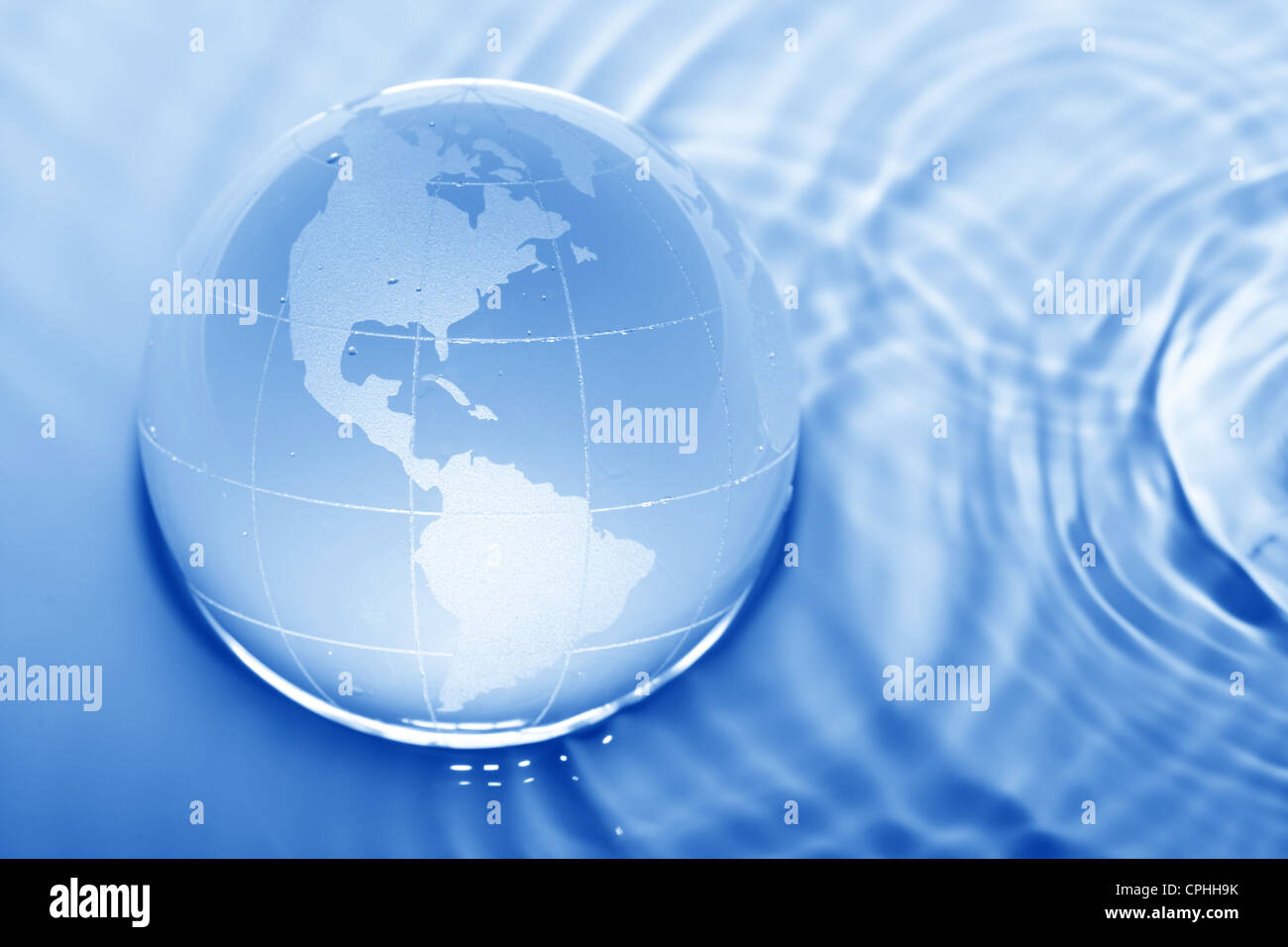Earth in water Stock Photo - Alamy