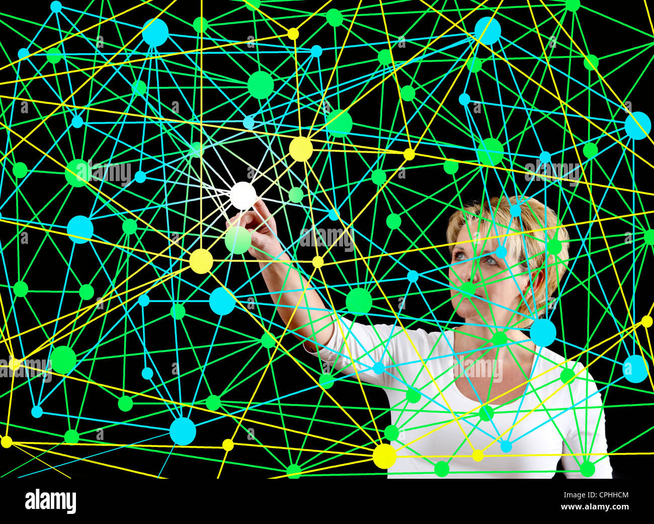 Symbolic image, networking, network, Internet networking, social media ...