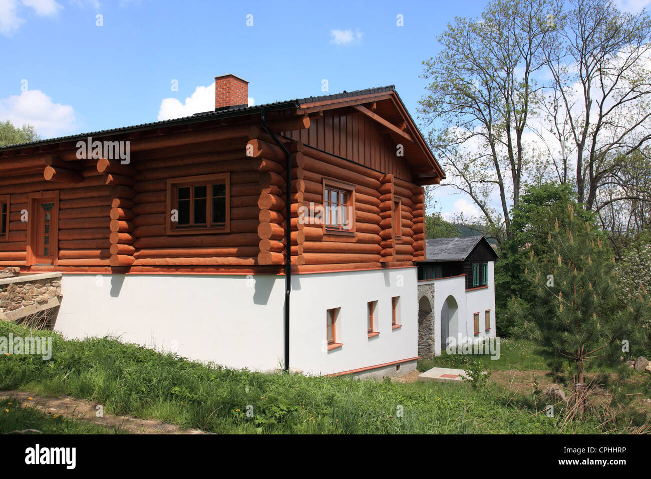 rural log house in Bohemia, Czech Republic, Europe. Photo by Willy ...