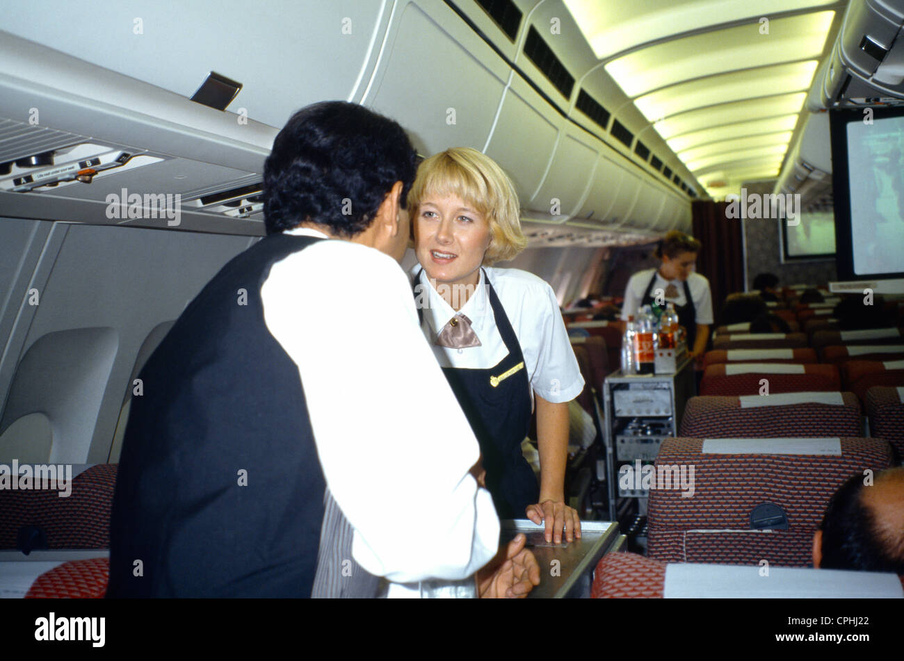 Amman Jordan Jordanian Flight Attendants On A Plane Stock Photo - Alamy