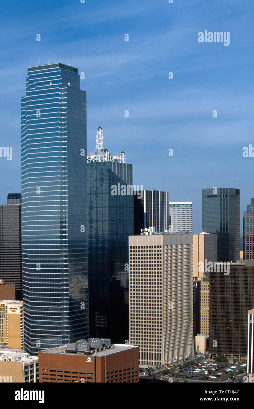 Dallas Texas Usa From Reunion Tower Downtown Offices Stock Photo - Alamy