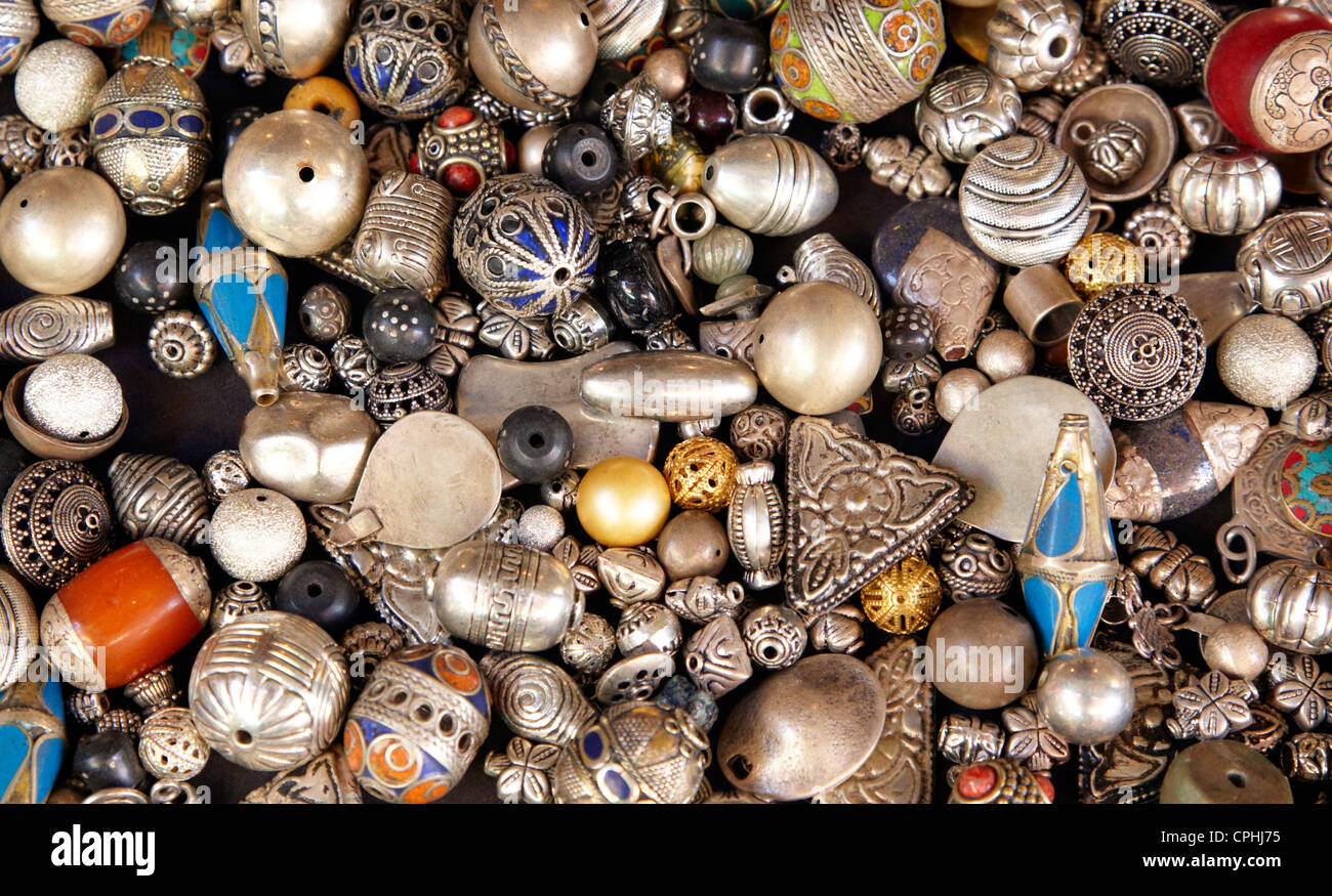 Local Moroccan Silver Jewelry Marrakesh Morocco Stock Photo - Alamy