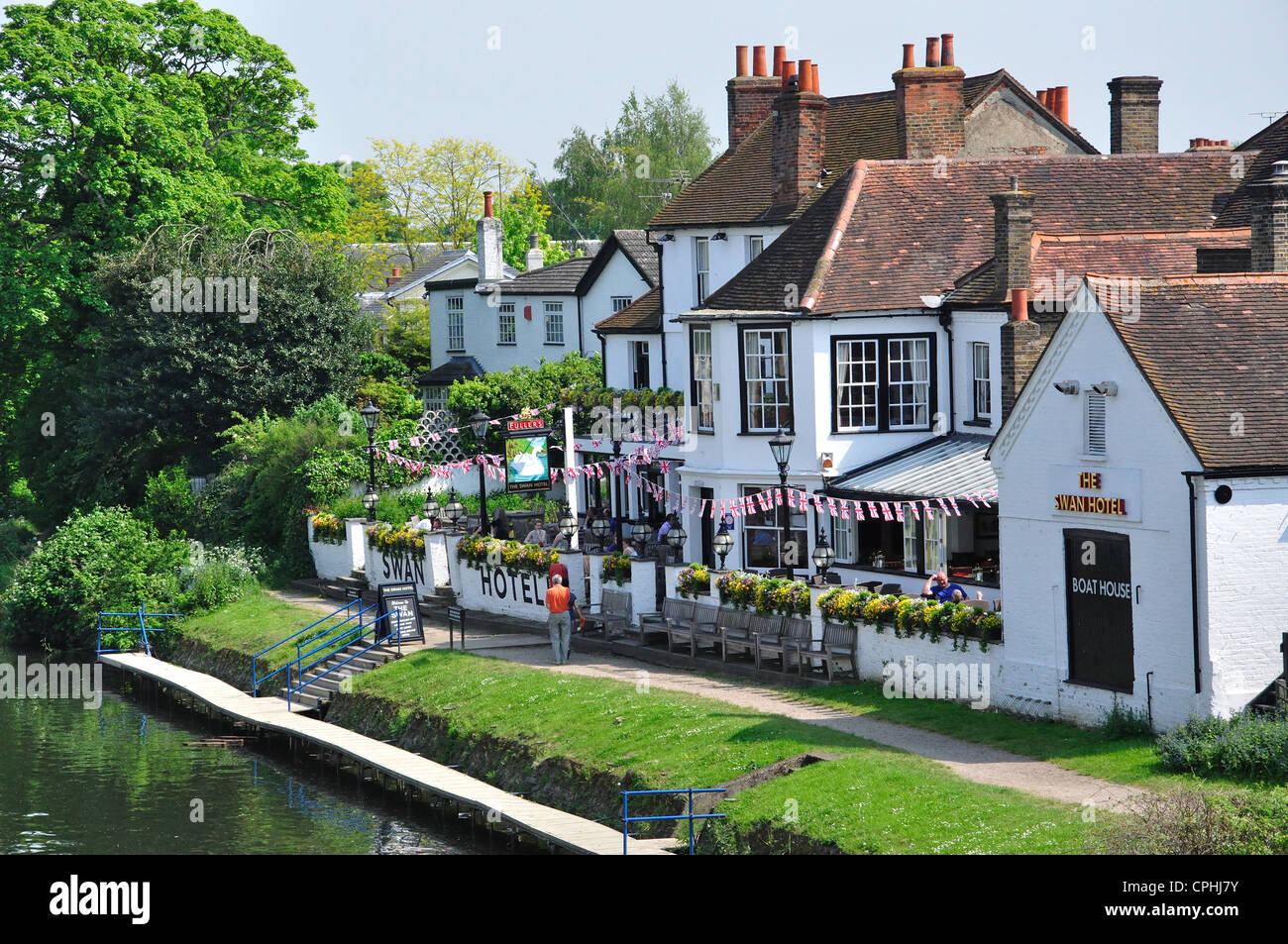 The Swan Hotel, The Hythe, Egham, Surrey, England, United Kingdom Stock ...