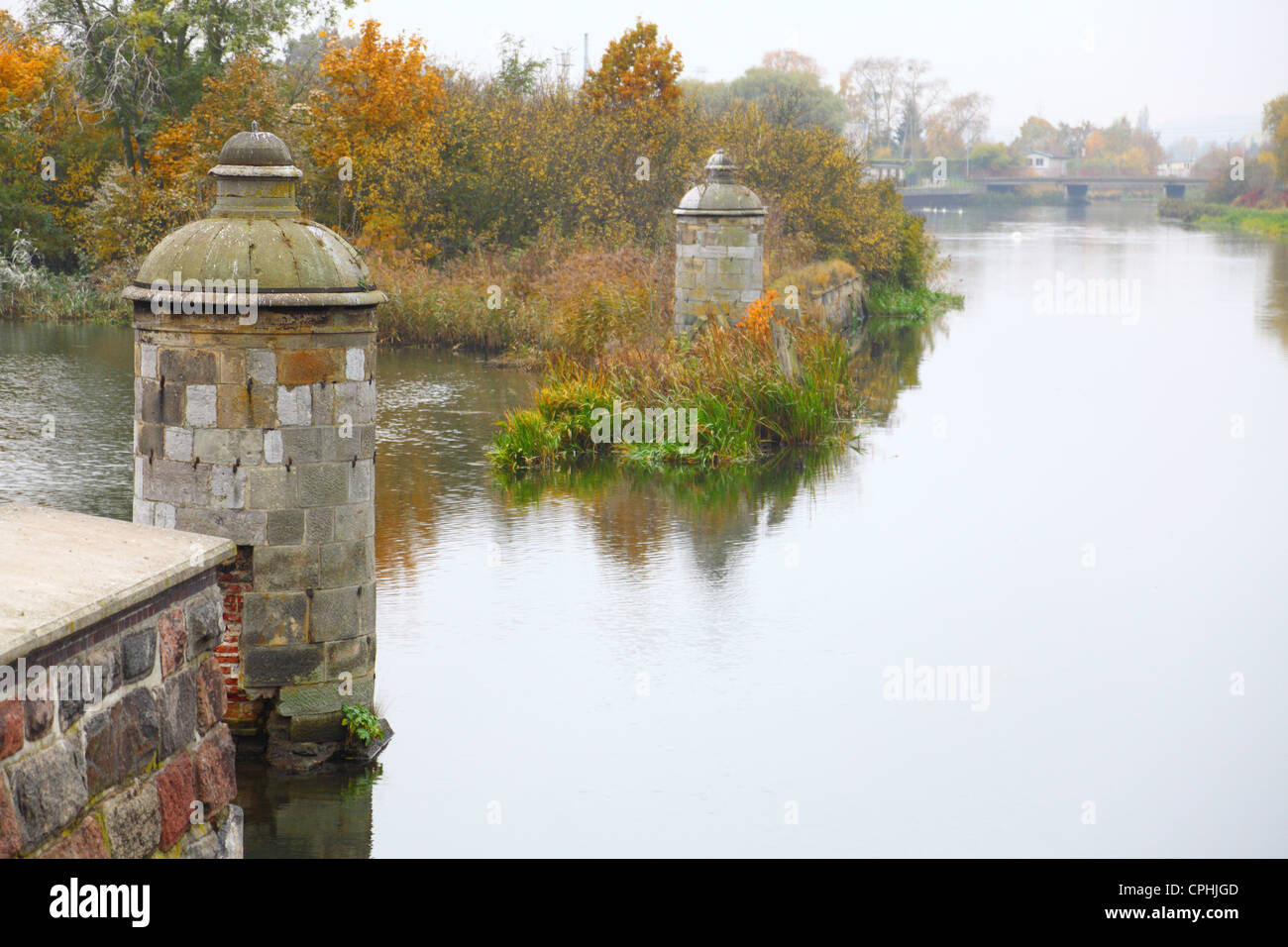Danzig landmark Gdansk with Motlawa river Poland Stock Photo - Alamy