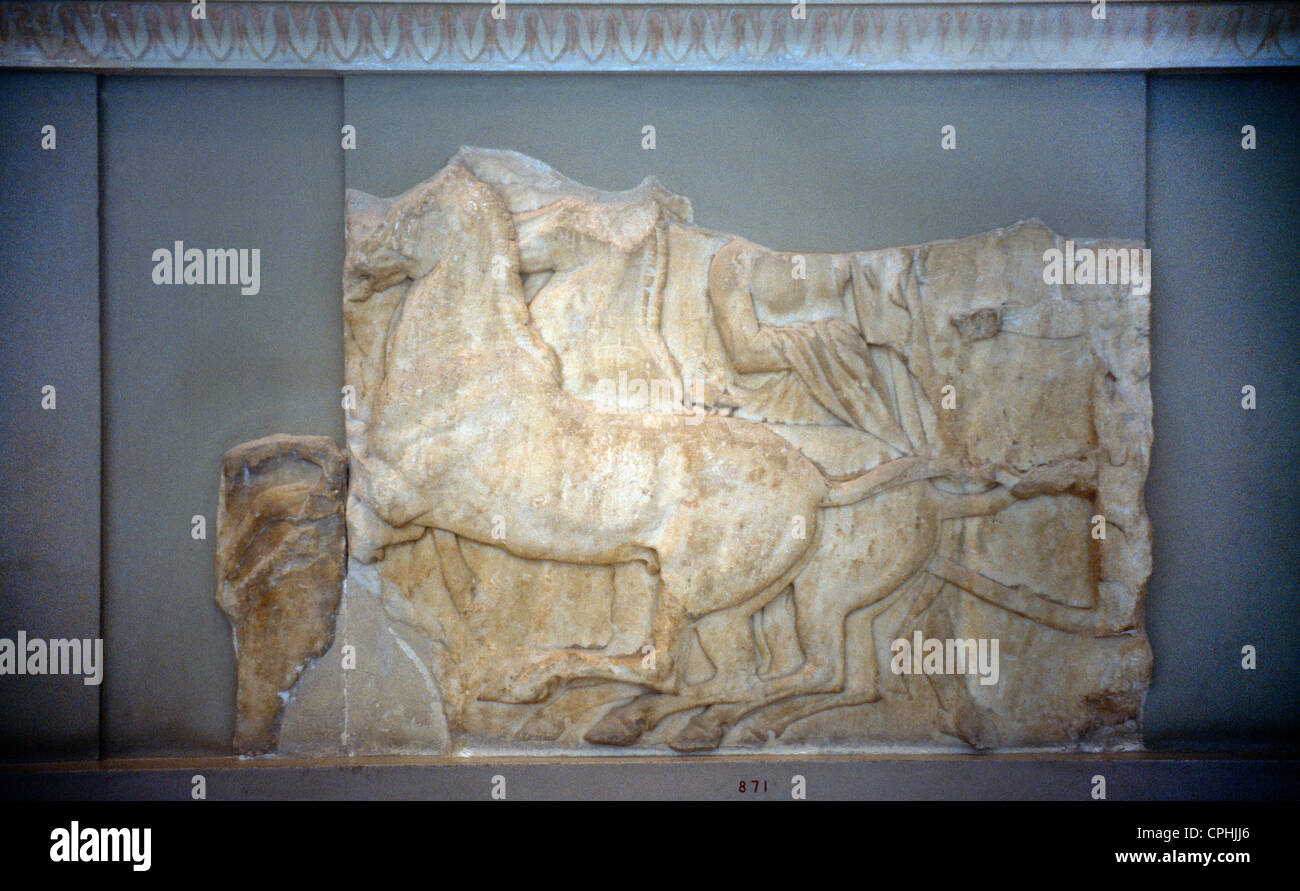 Athens Greece Acropolis Museum Northern Frieze Of The Parthenon Horses ...