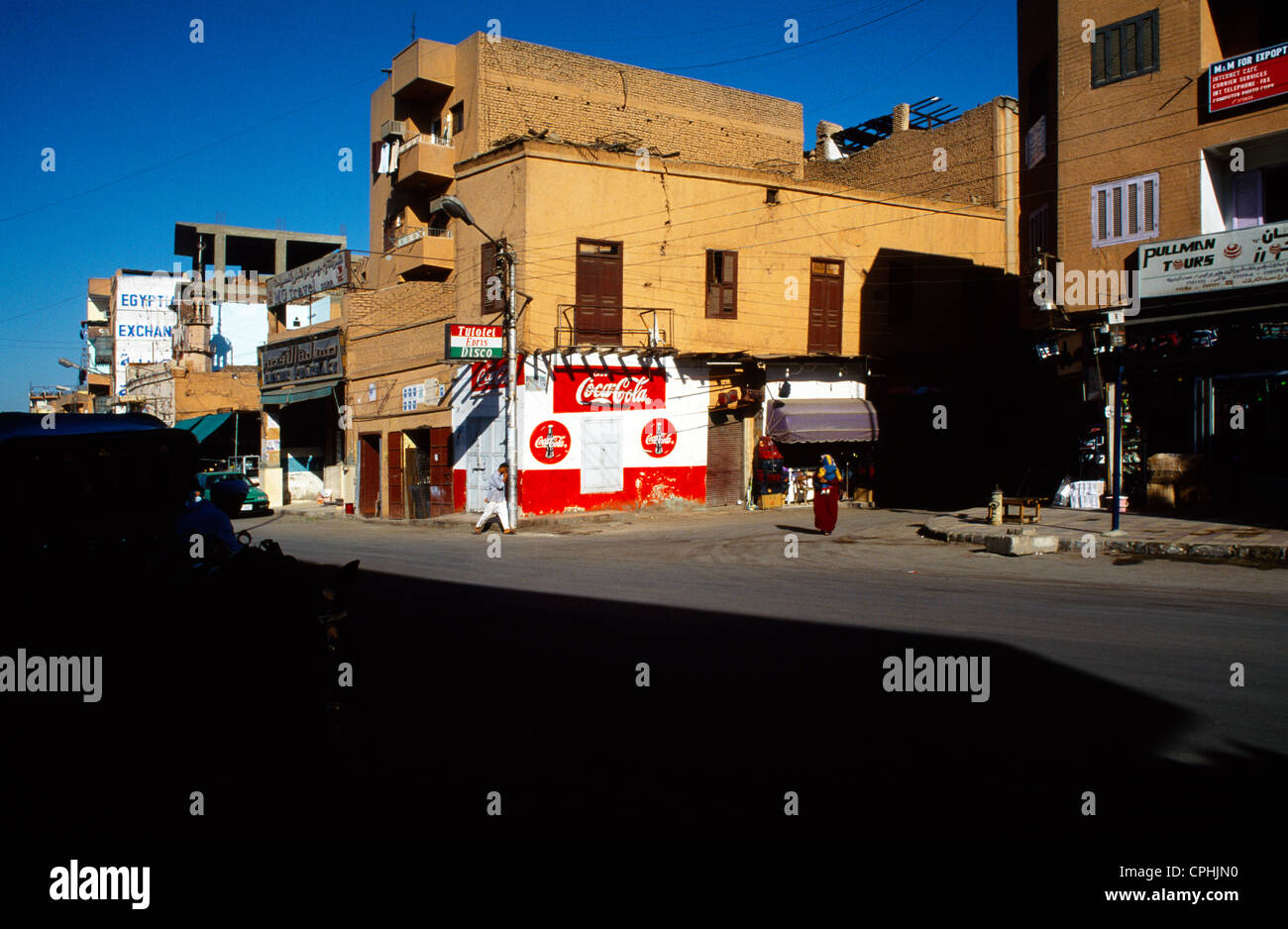 Luxor Egypt Luxor Bazaar Coca Cola Advert Painted On The Side Of A ...