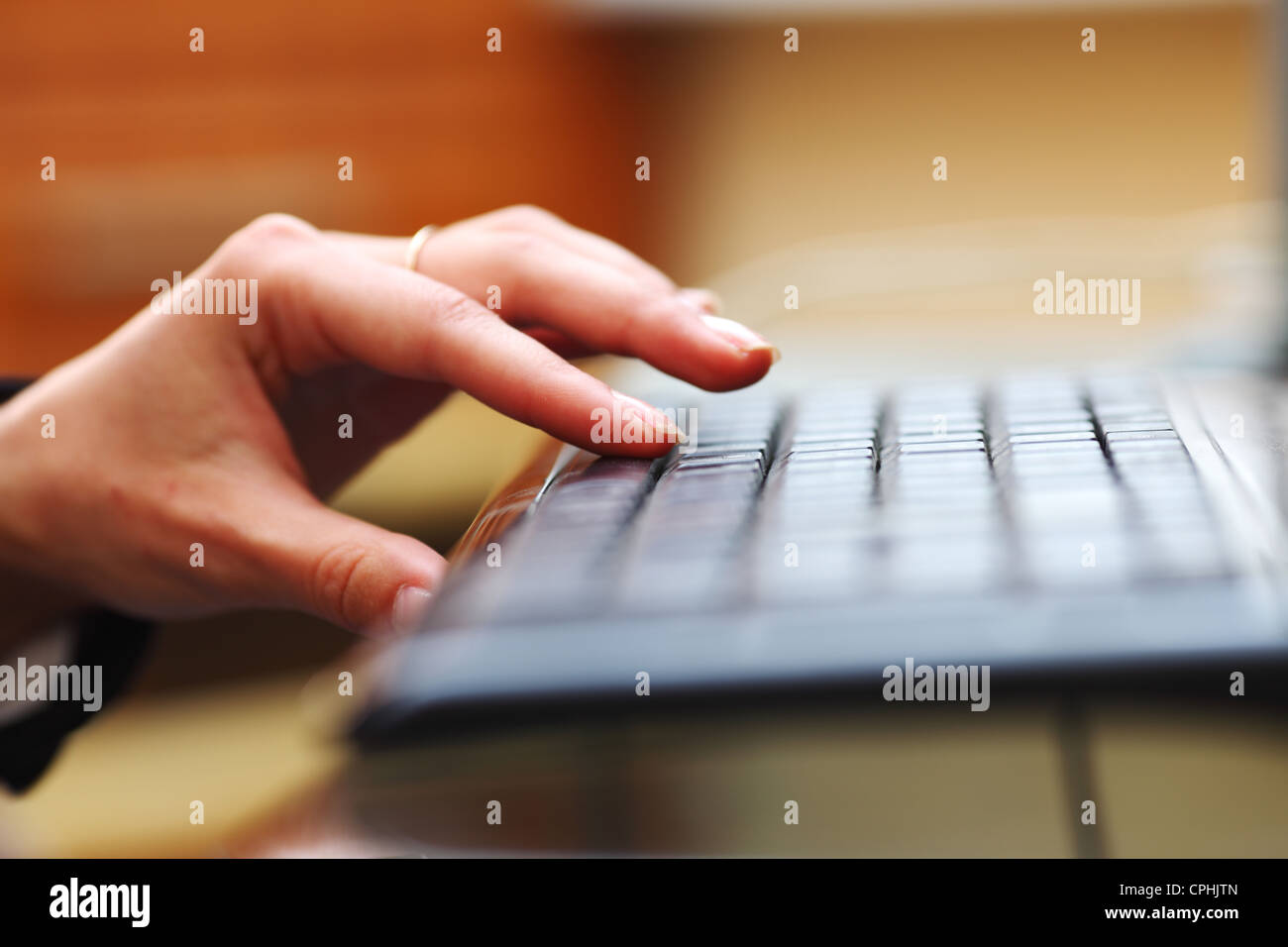 Focus hands keyboard display hi-res stock photography and images - Alamy