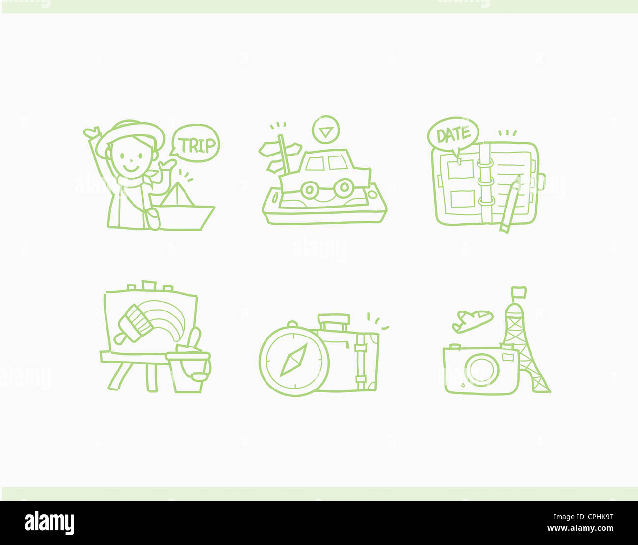 Green business icon Stock Photo - Alamy