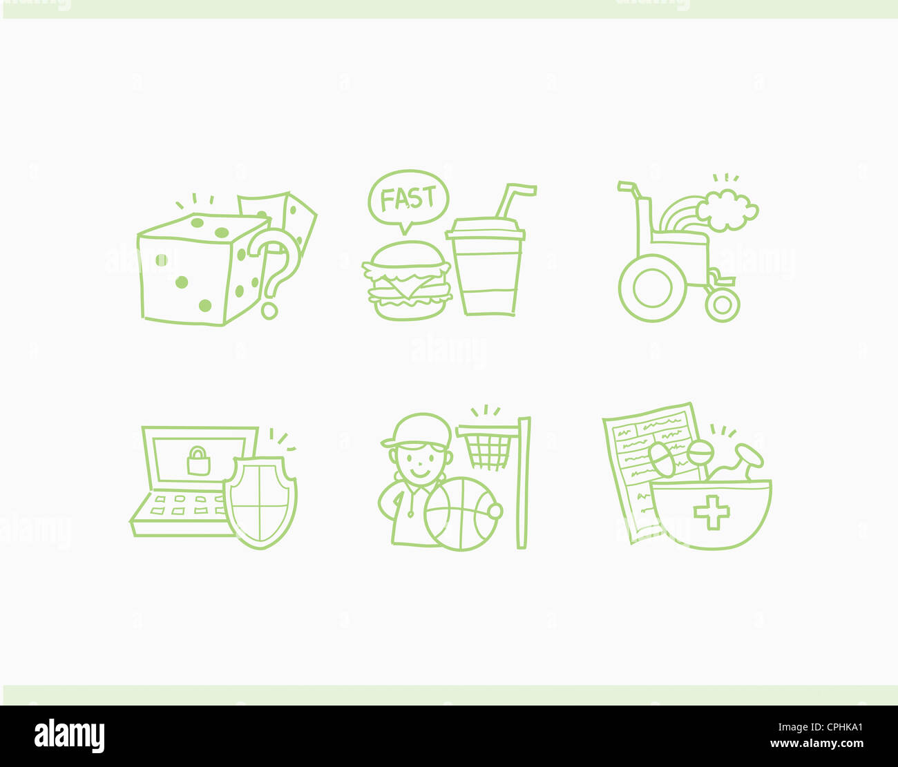 Green business icon Stock Photo - Alamy