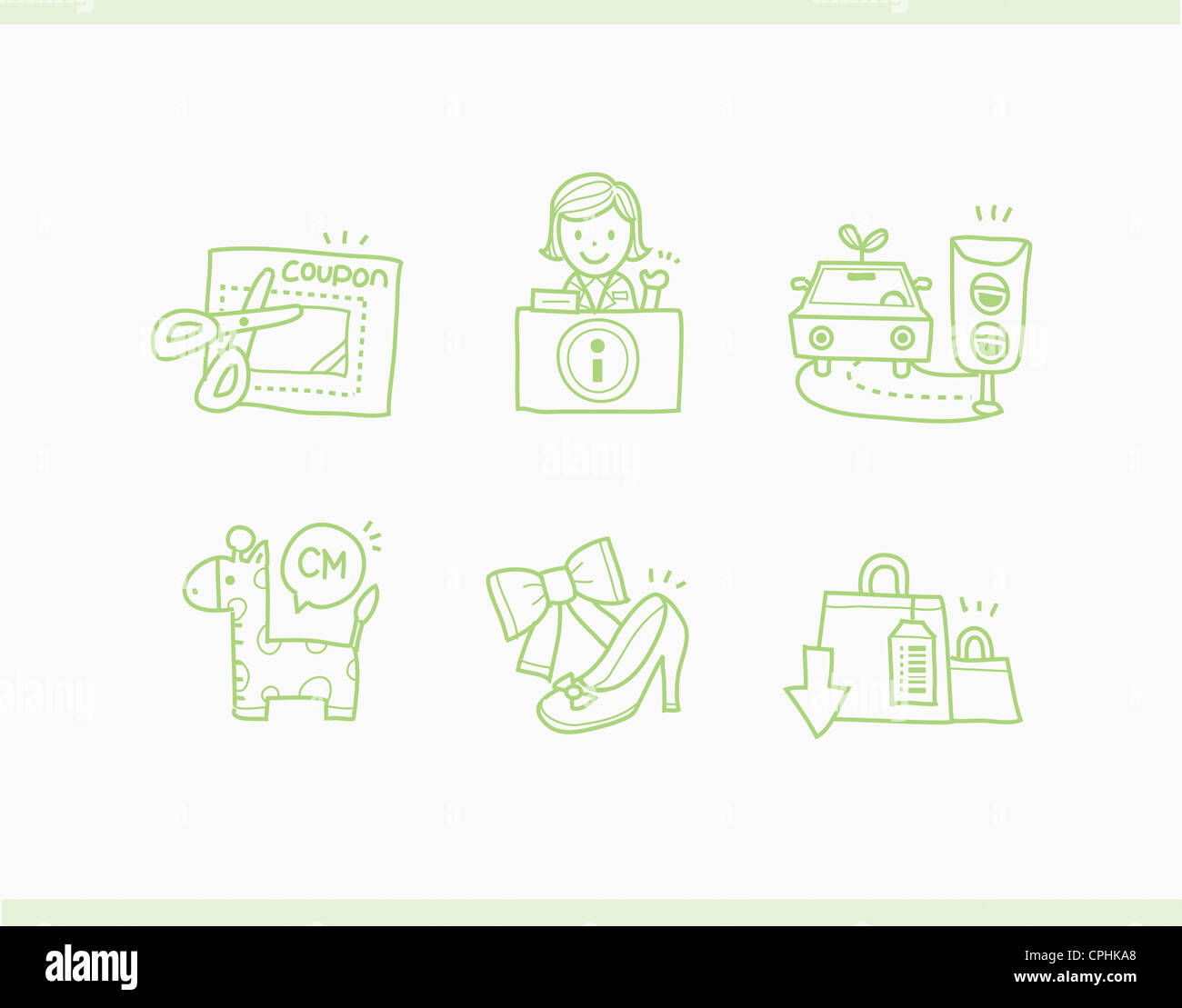 Green business icon Stock Photo - Alamy