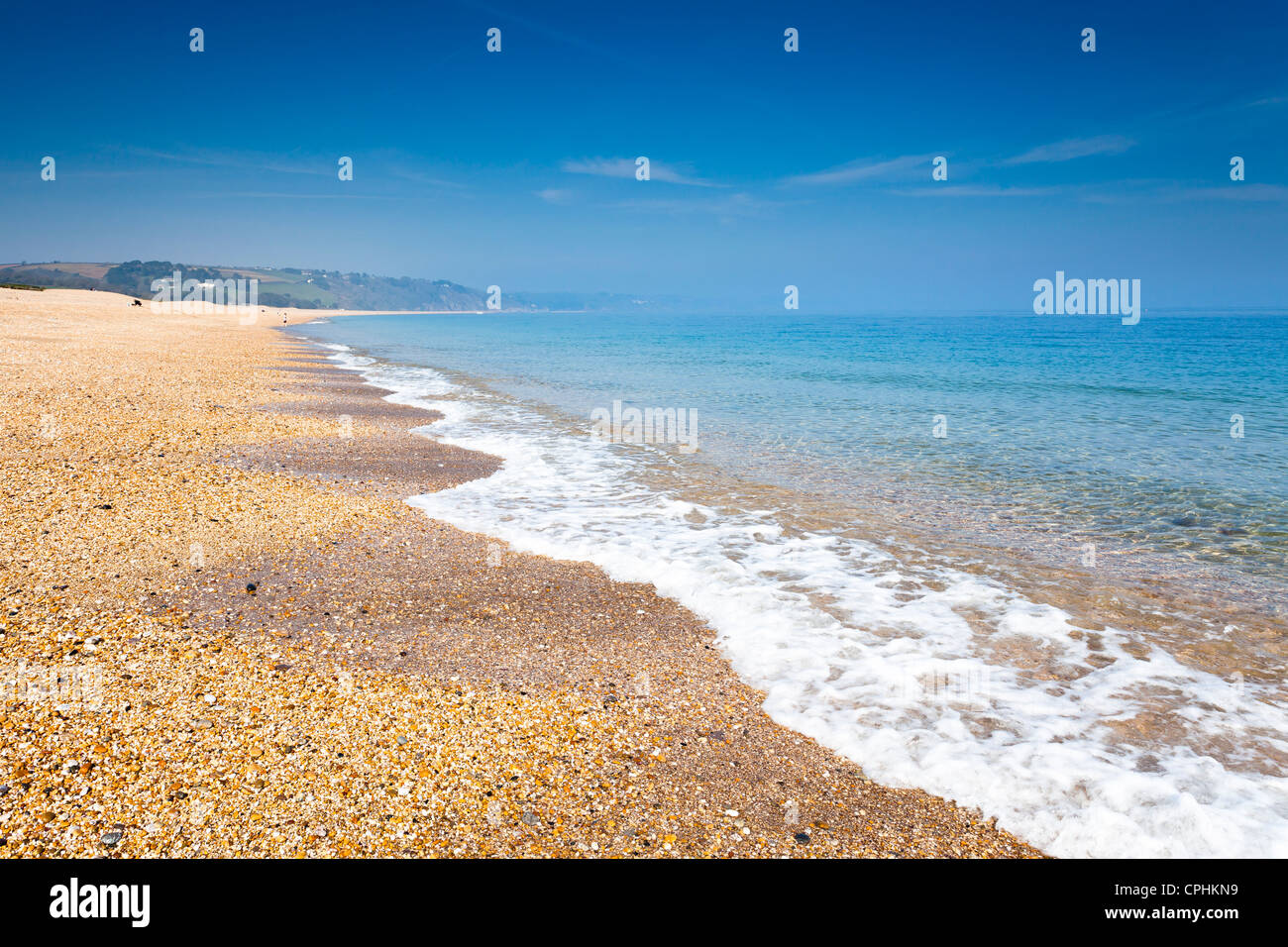 View along Slapton Sands at Torcross Devon England UK Stock Photo - Alamy