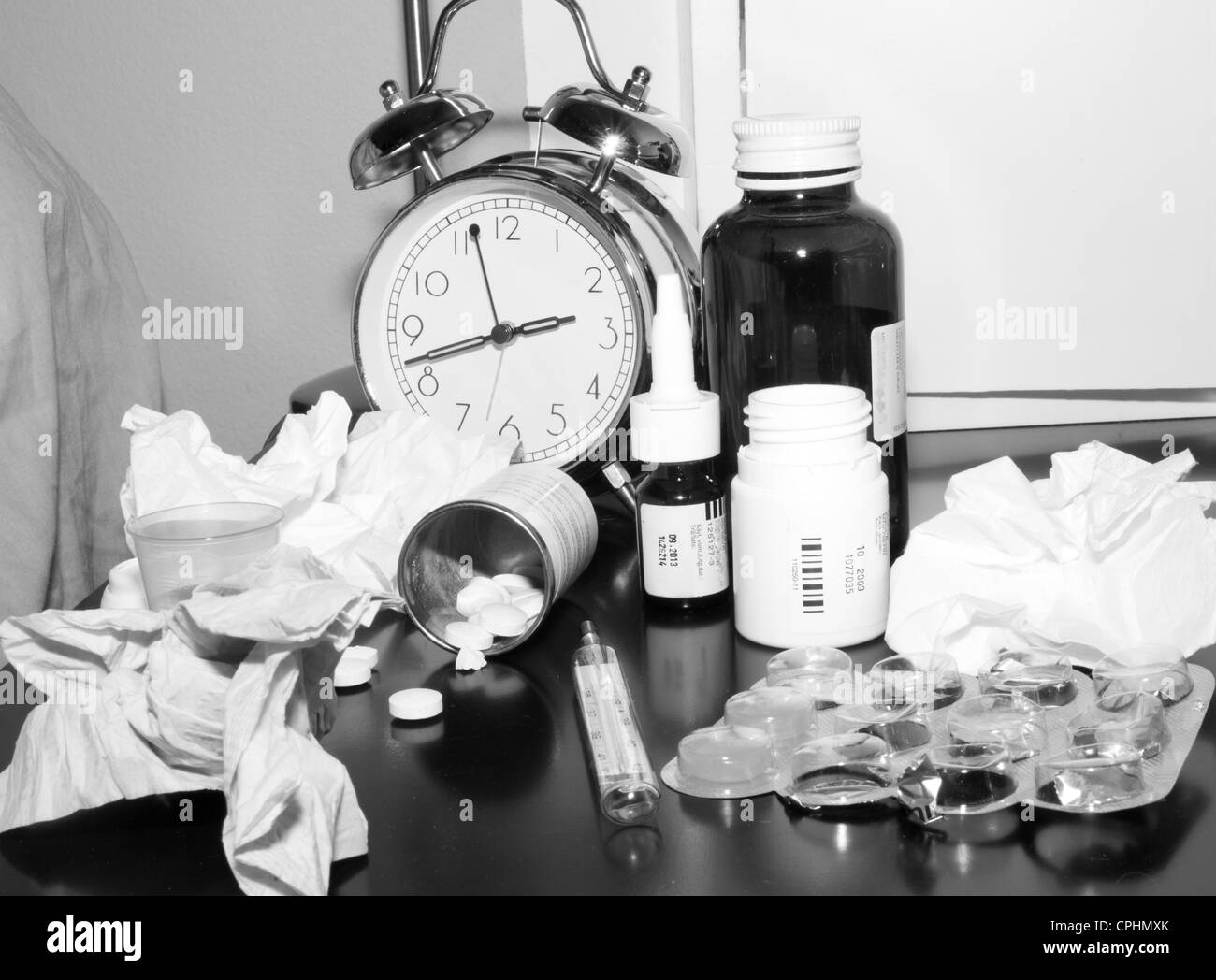 Medical treatment table patient Black and White Stock Photos & Images ...