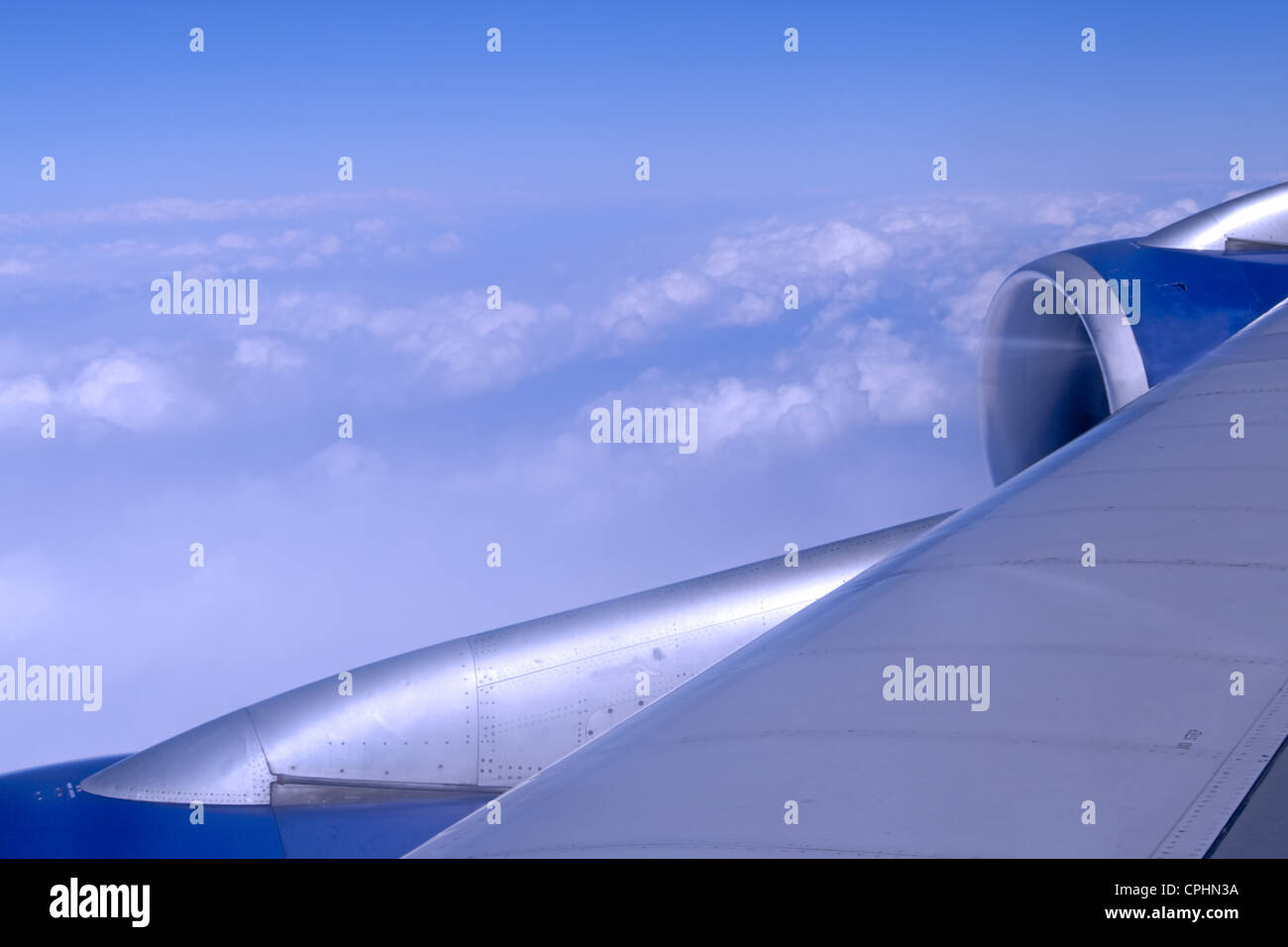 A plane wing during a high altitude flight.Very useful Stock Photo - Alamy
