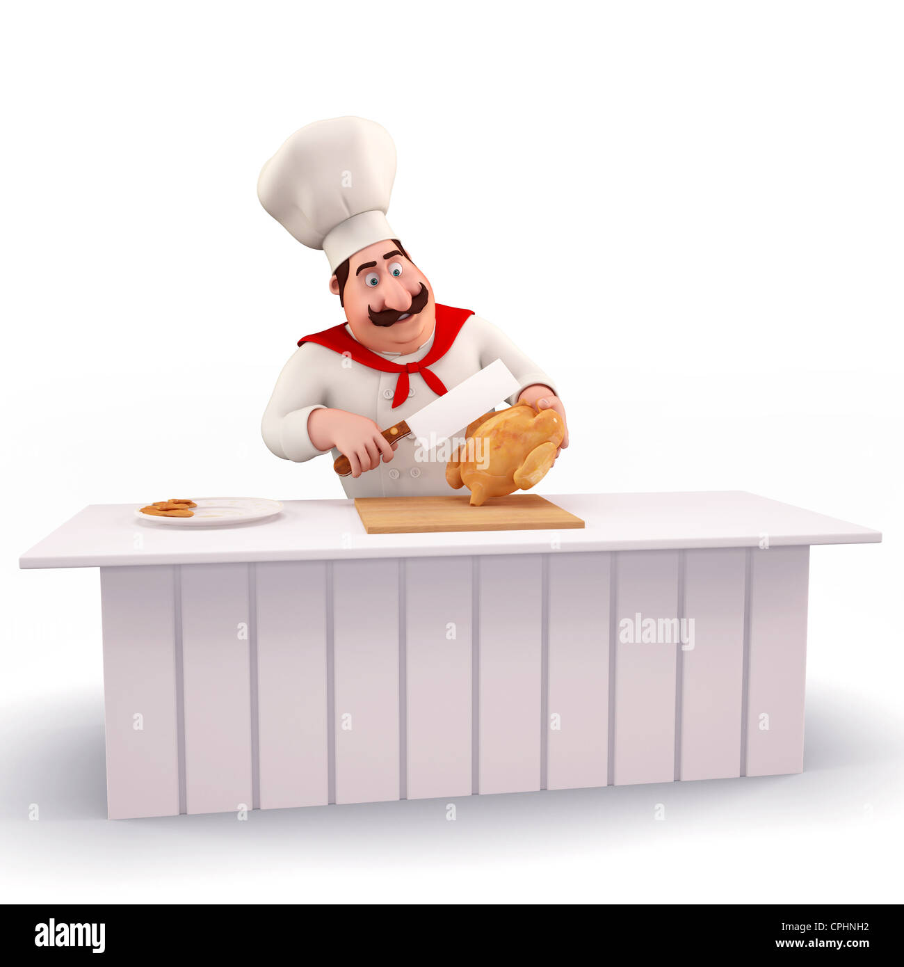 3d man chef serving hi-res stock photography and images - Alamy