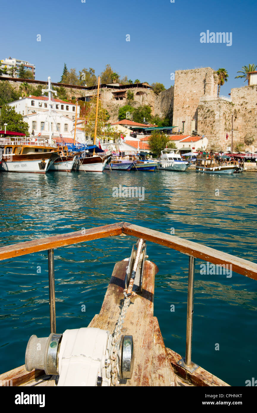 Harbor with boats in Antalya Turkey Stock Photo - Alamy
