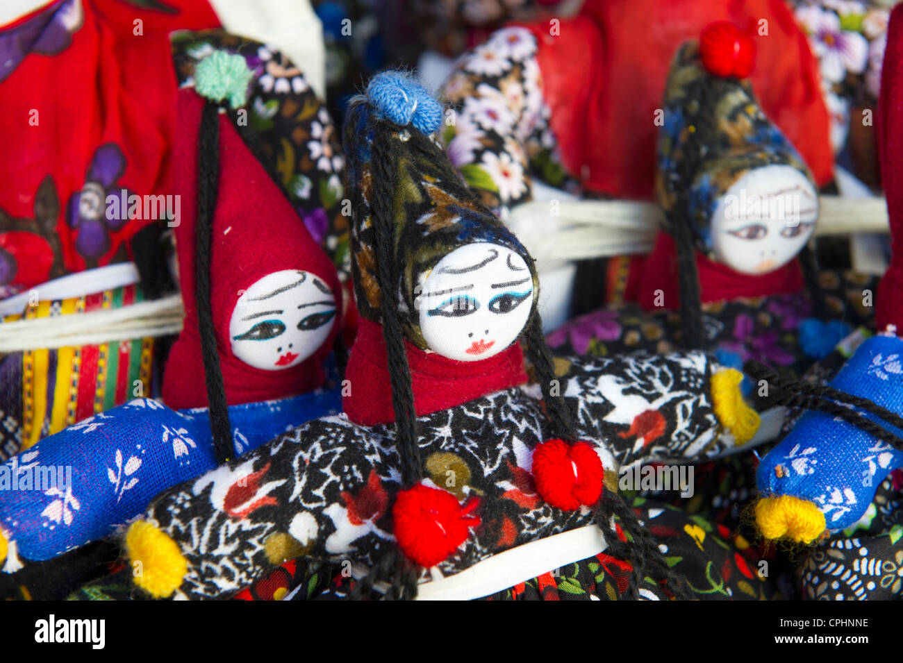 Colorful typical puppets as Turkish folk souvenirs Stock Photo - Alamy